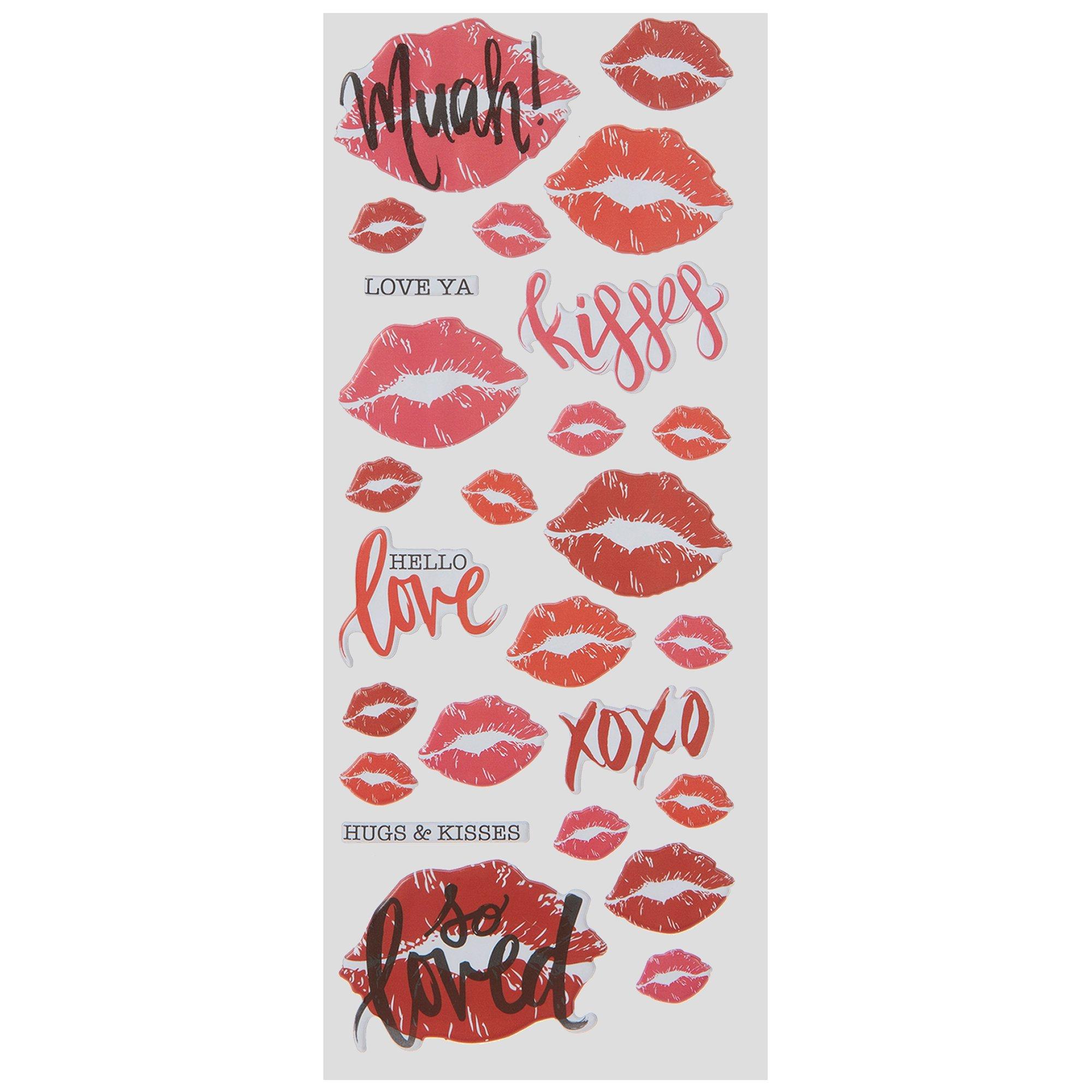 Lips & Words Puffy Stickers | Hobby Lobby | 1490127