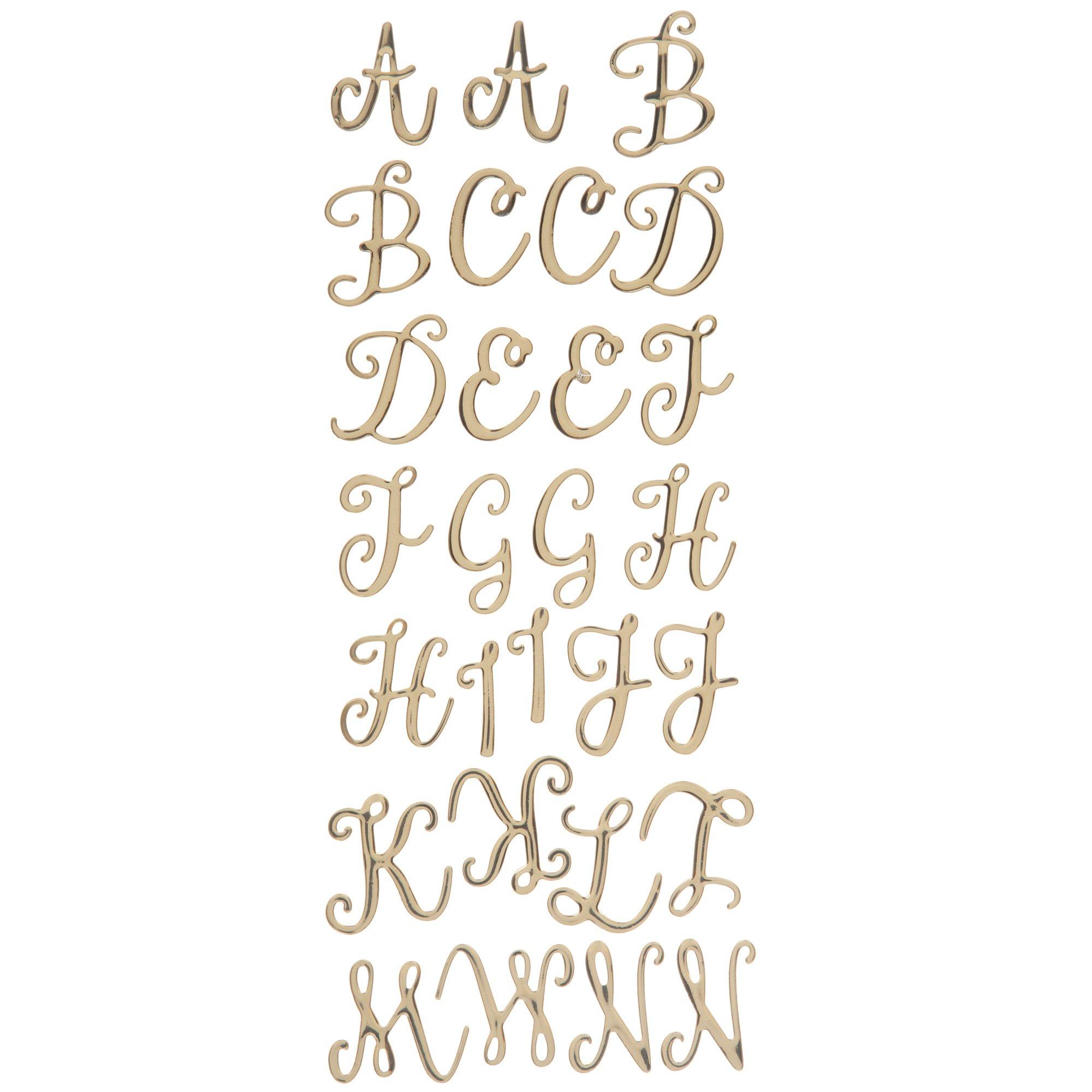 Foil Script Alphabet Stickers | Hobby Lobby | 1498864