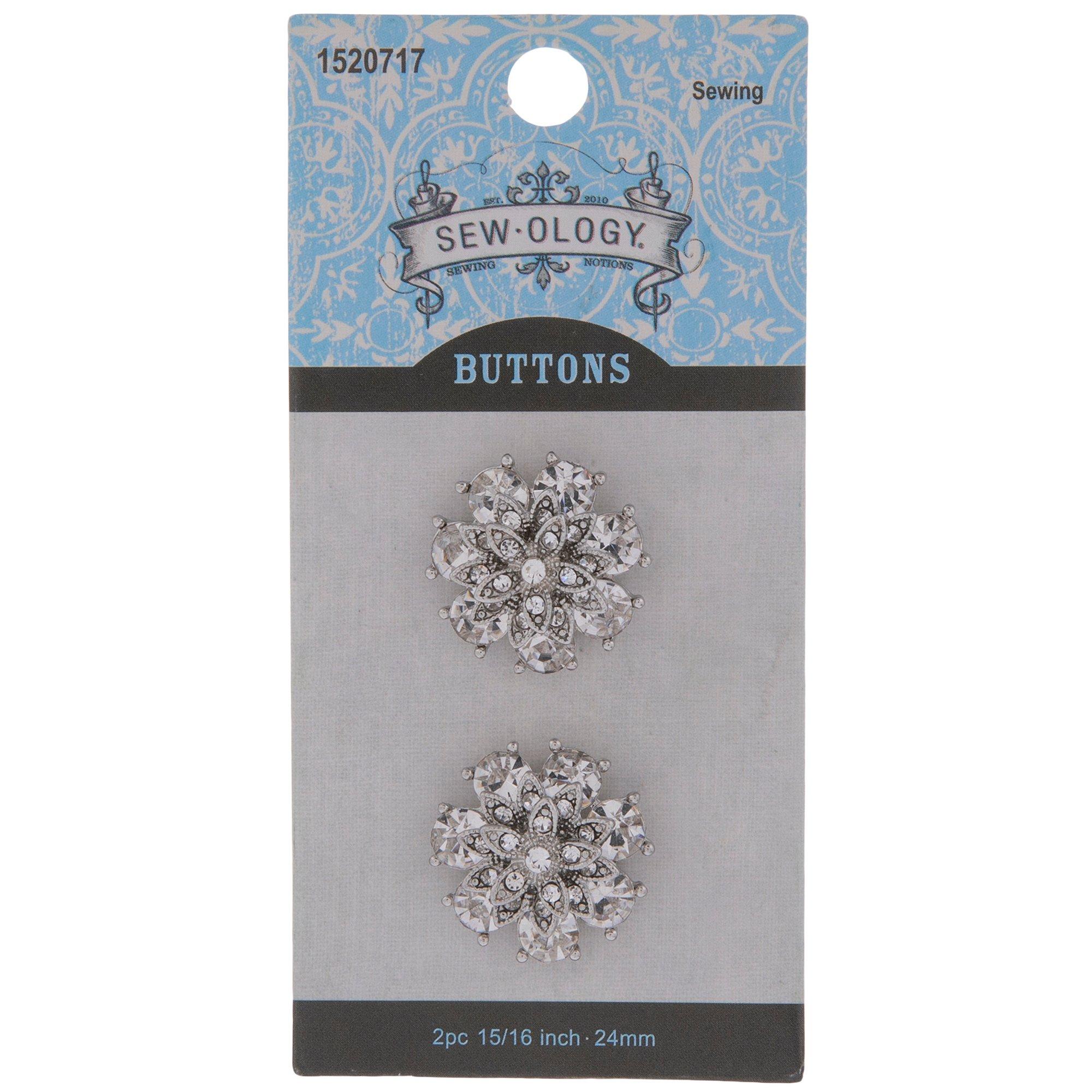 Layered Rhinestone Shank Buttons - 24mm | Hobby Lobby | 1520717