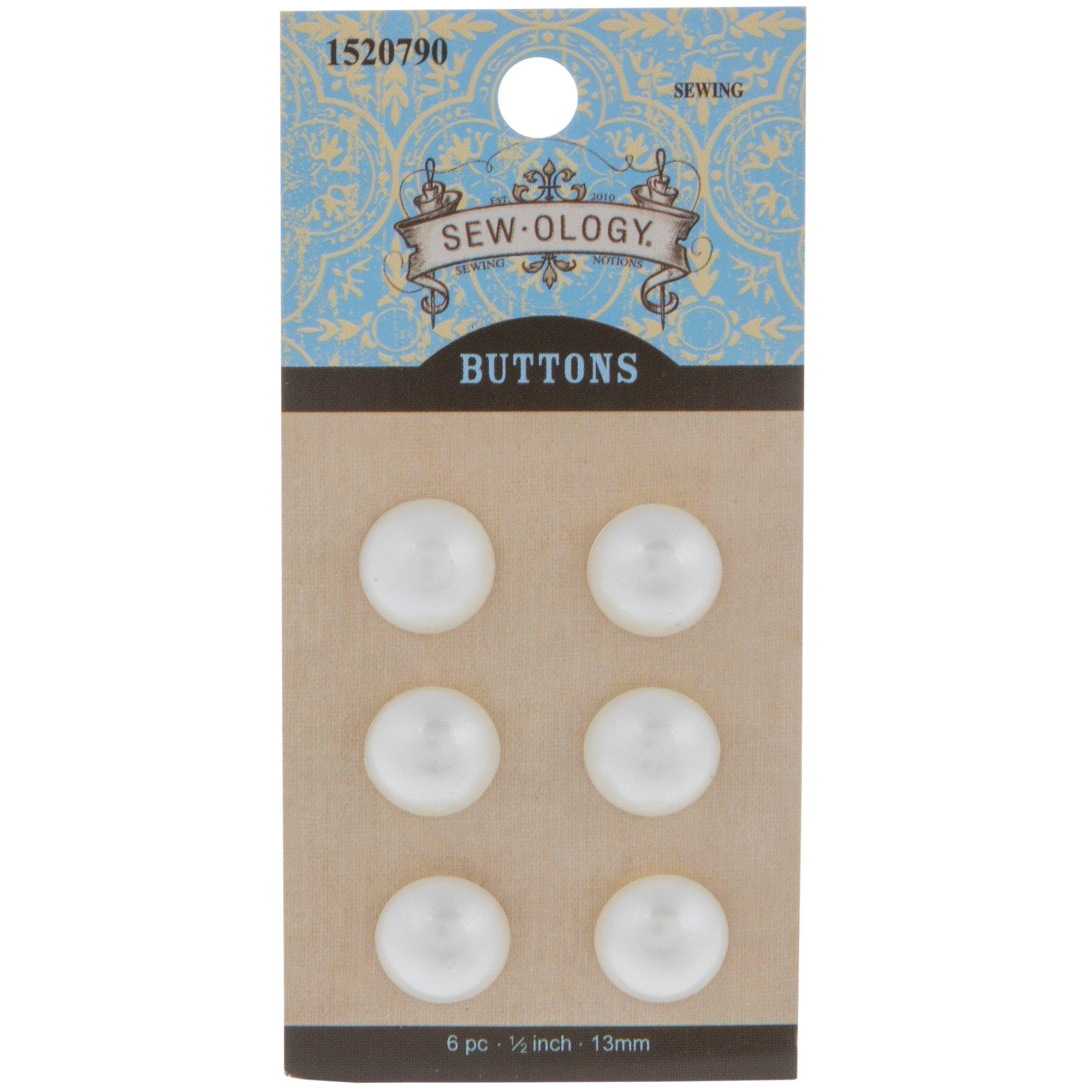Pearl White Round Shank Buttons - 13mm | Hobby Lobby | 1520790