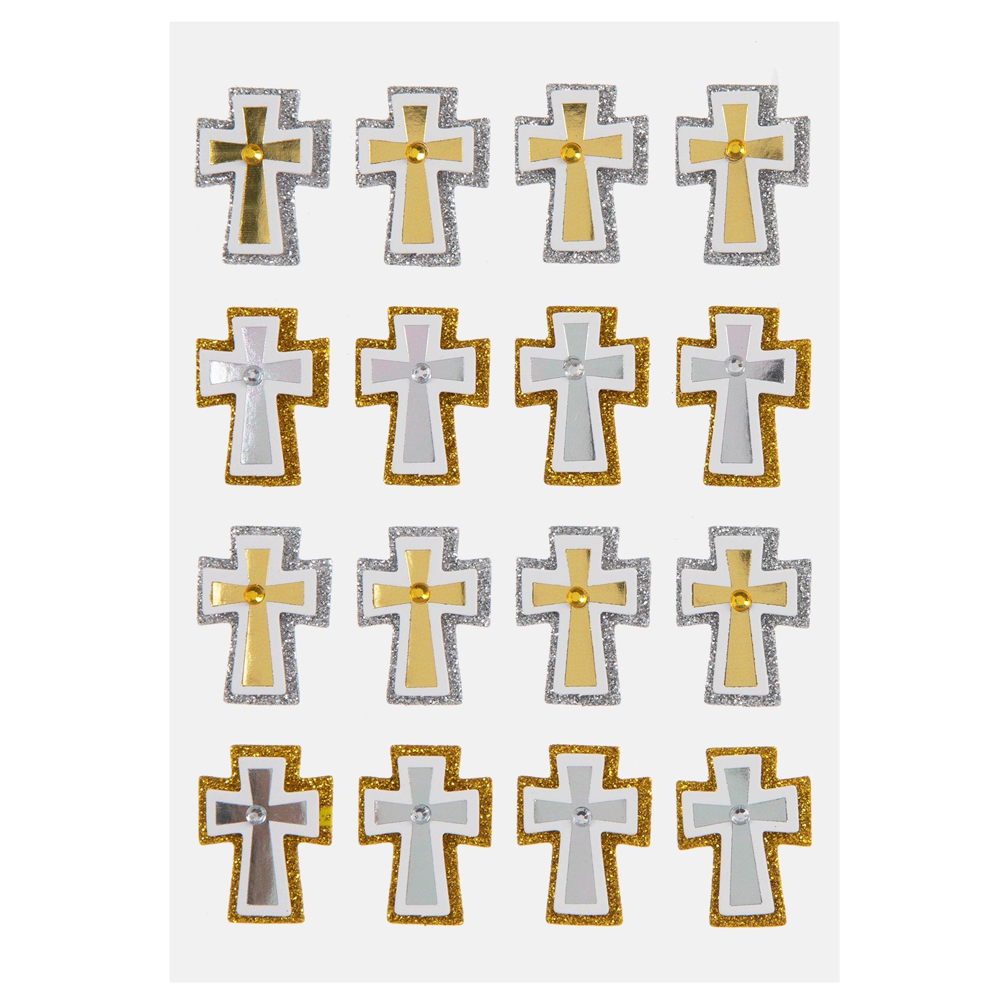 Gold & Silver Cross 3D Stickers | Hobby Lobby | 1607860