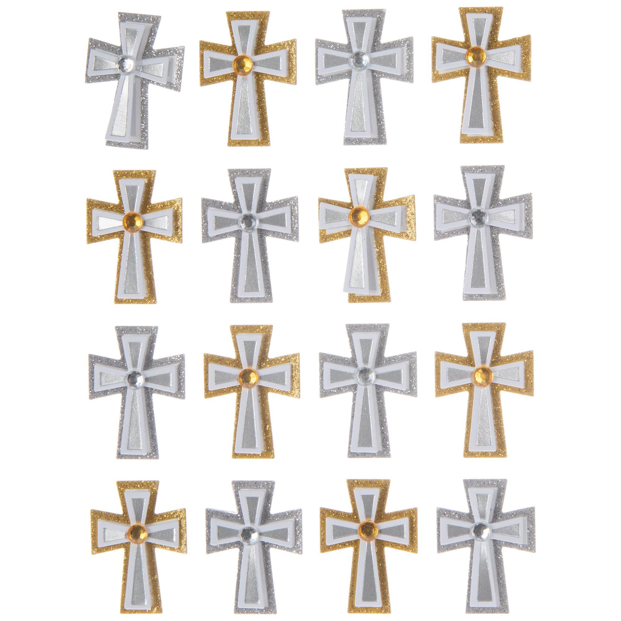 Gold & Silver Cross 3D Stickers | Hobby Lobby | 1607860