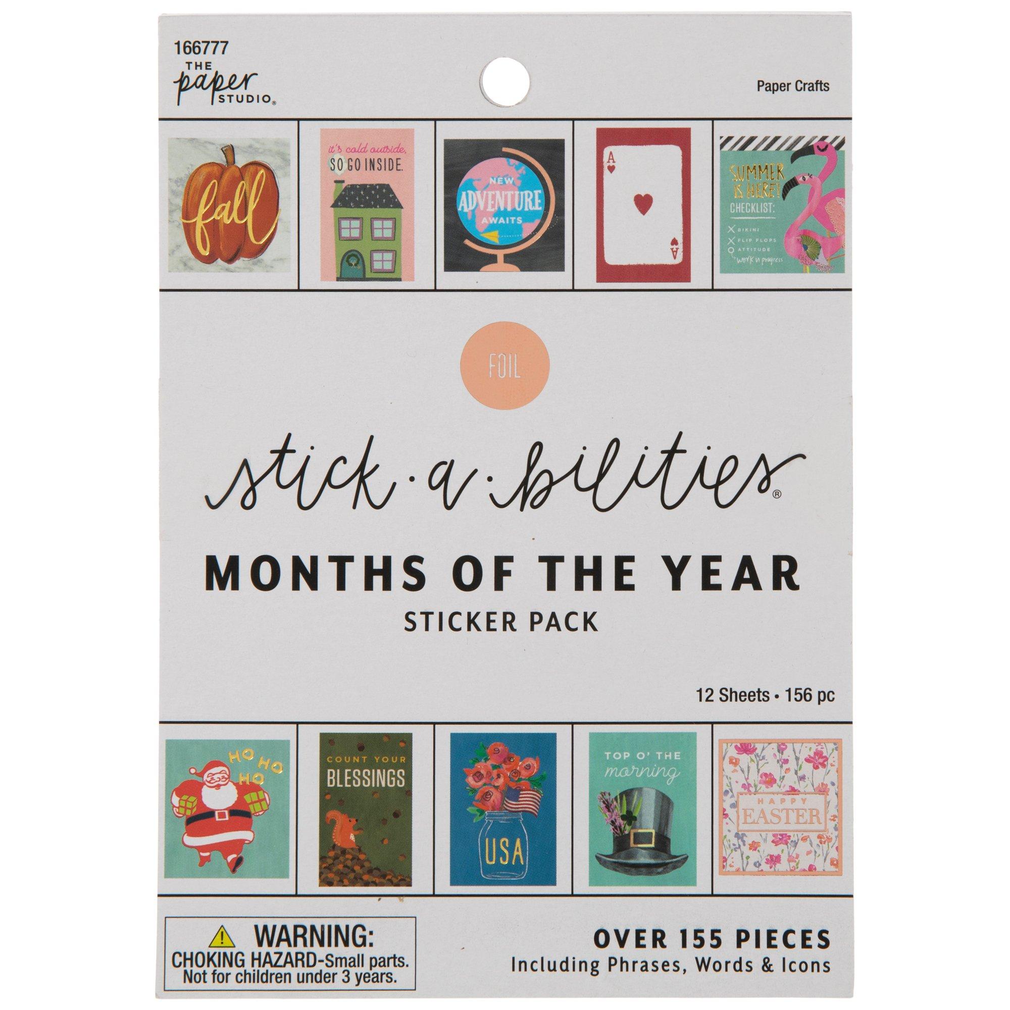 Months Of The Year Foil Stickers | Hobby Lobby | 166777