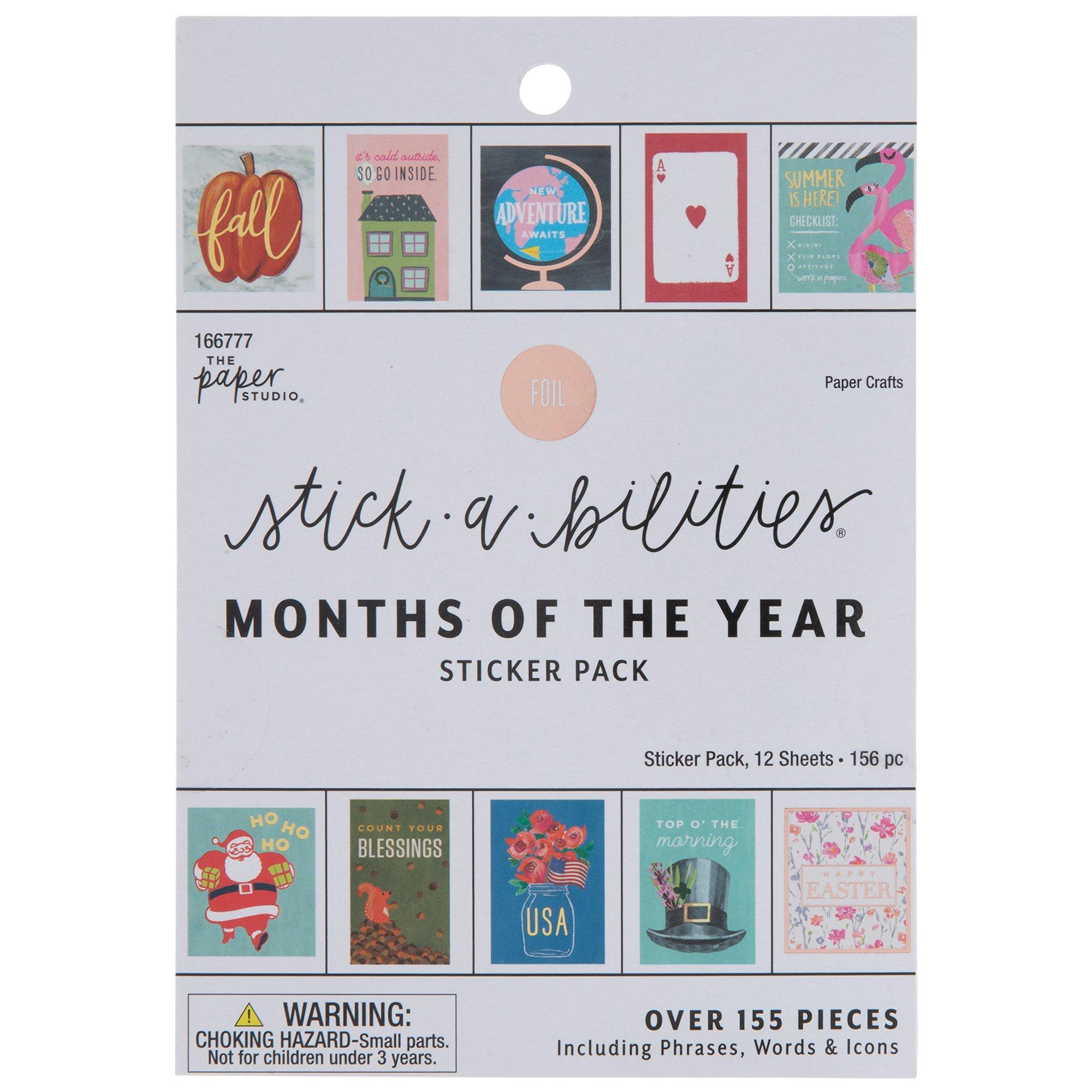 Months Of The Year Foil Stickers | Hobby Lobby | 166777