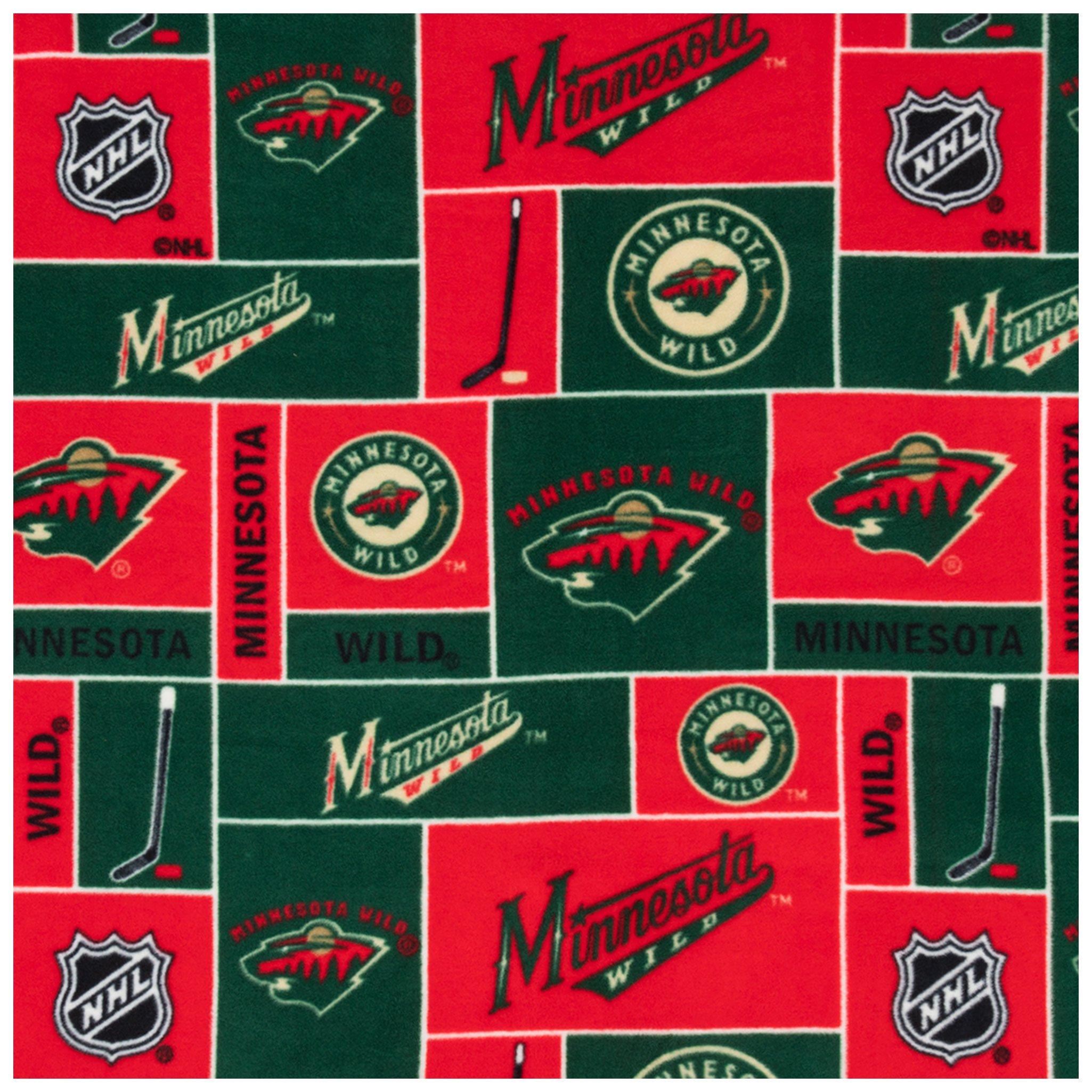 NHL Minnesota Wild Block Fleece Fabric | Hobby Lobby | 1676196