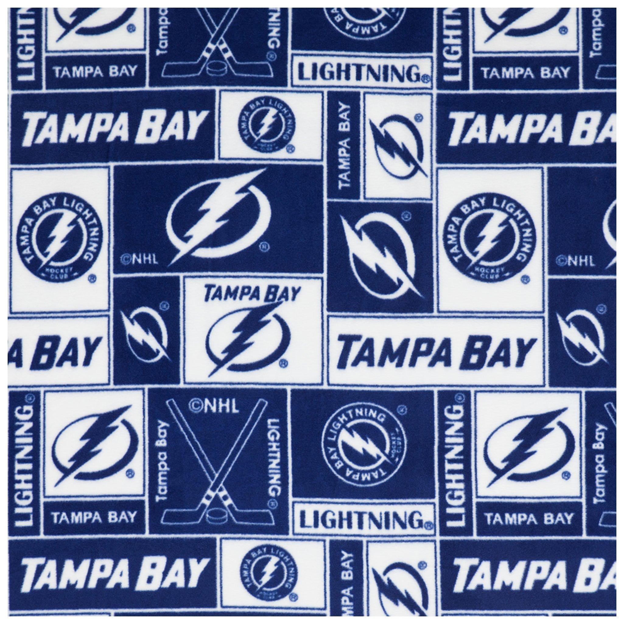 NHL Tampa Bay Lightning Block Fleece Fabric | Hobby Lobby | 1676766