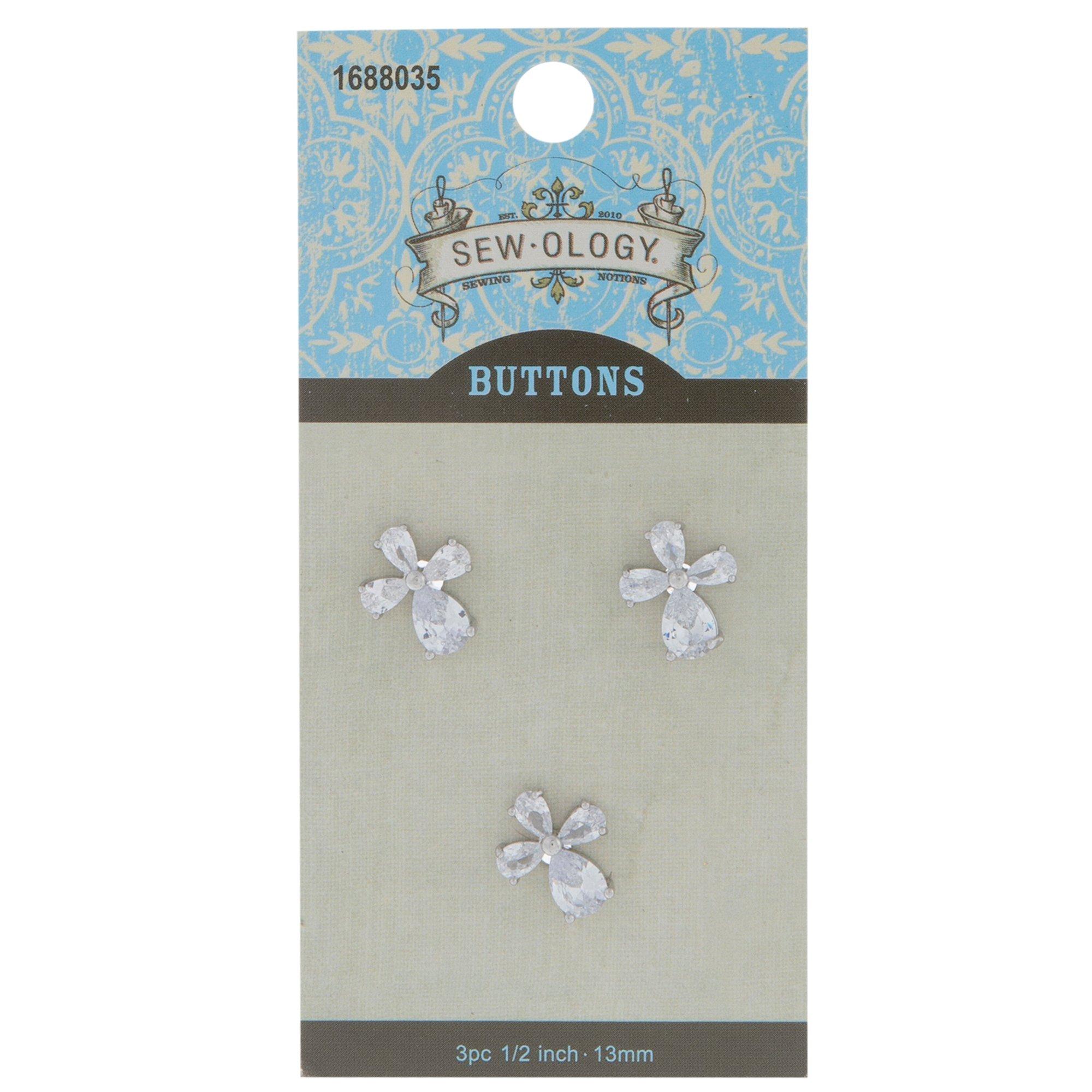 Teardrop Cross Rhinestone Buttons - 13mm | Hobby Lobby | 1688035