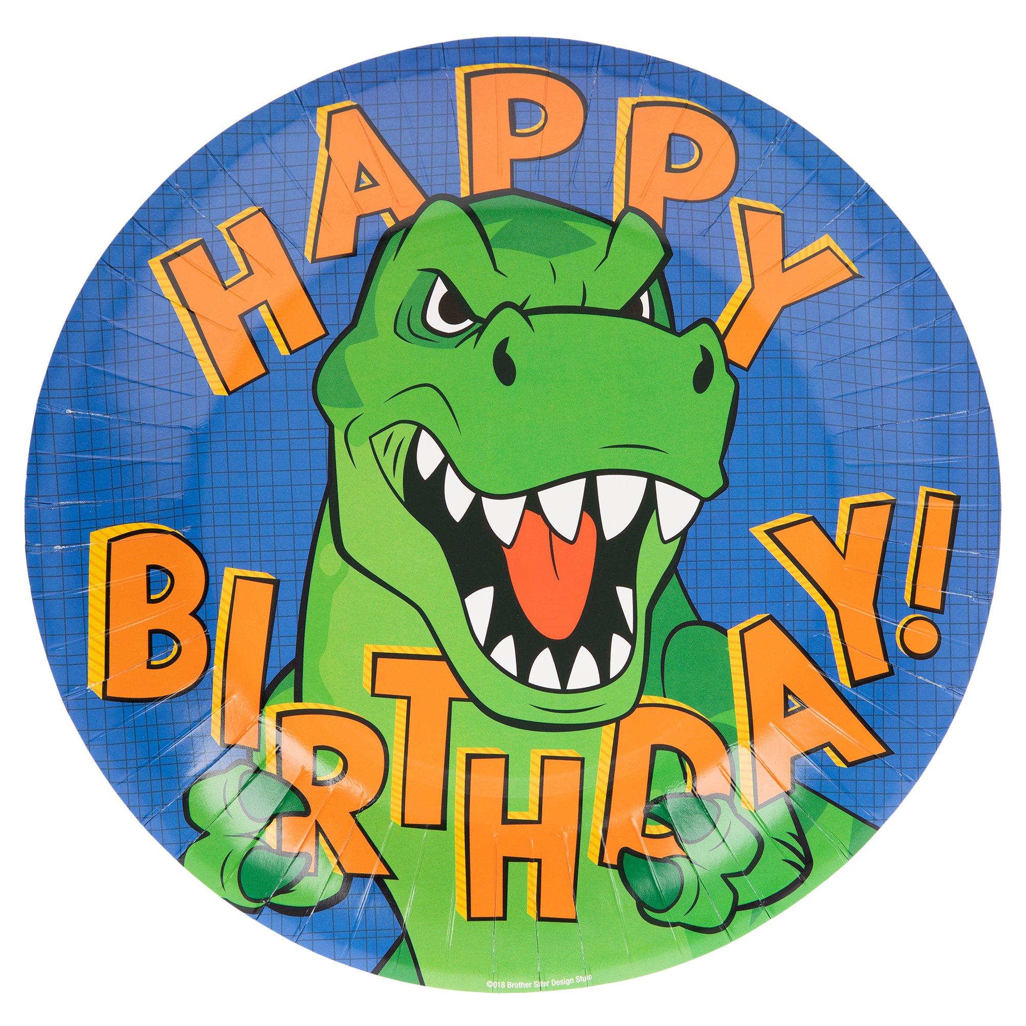 Happy Birthday T-Rex Paper Plates - Large | Hobby Lobby | 1703479