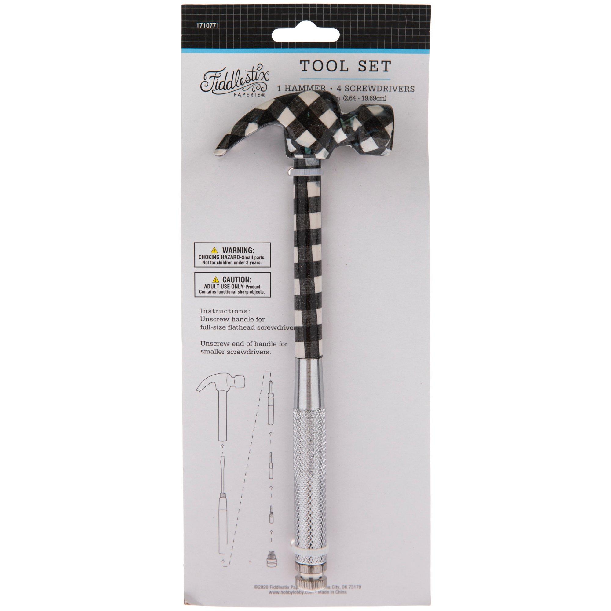 Black & White Buffalo Plaid Multi-Tool Set | Hobby Lobby | 1710771