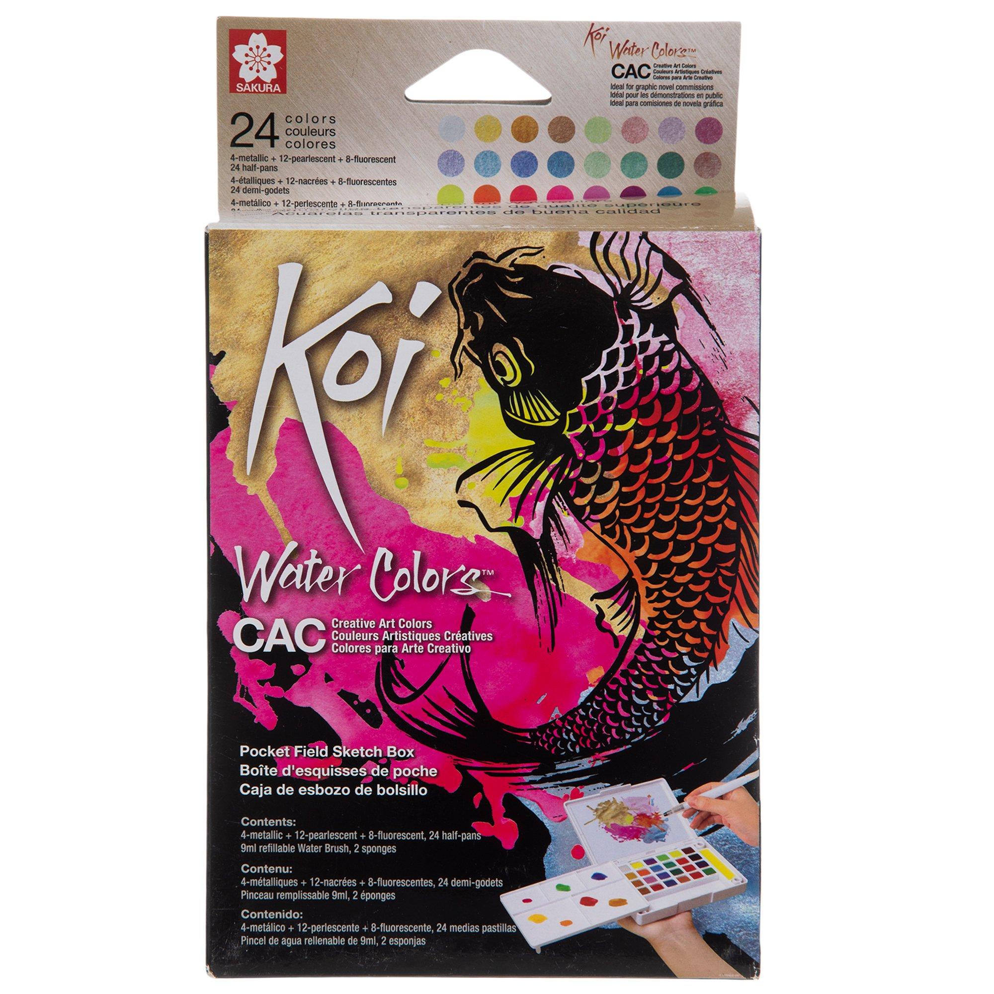 Koi Watercolor Field Sketch Box - 24 Piece Set | Hobby Lobby | 1723287
