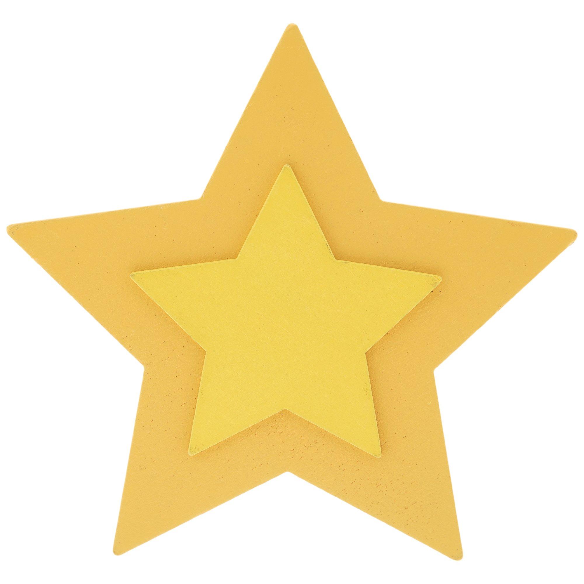 Yellow Star Painted Wood Shape | Hobby Lobby | 1729037
