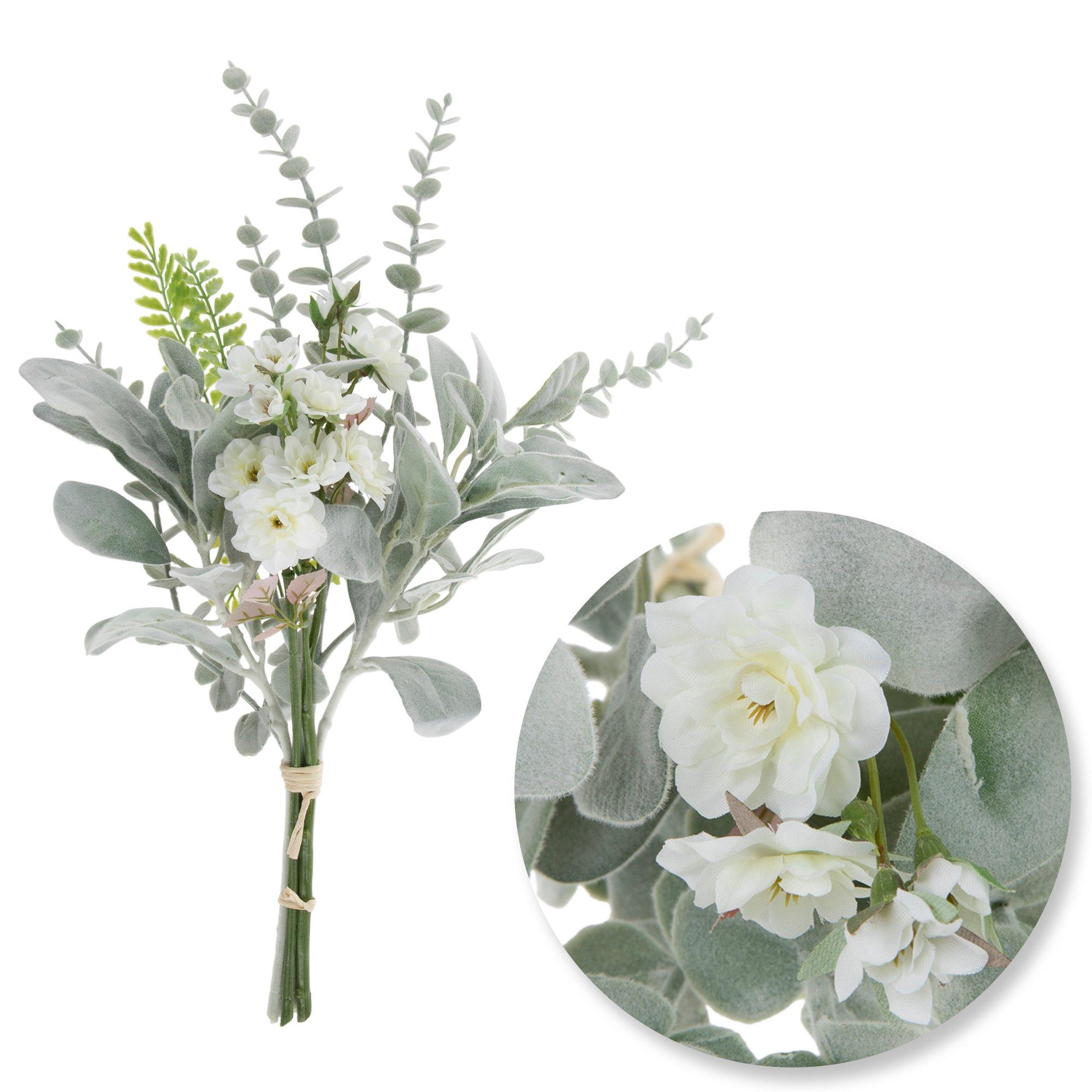 White Roses & Mixed Greenery Bouquet | Hobby Lobby | 1729979