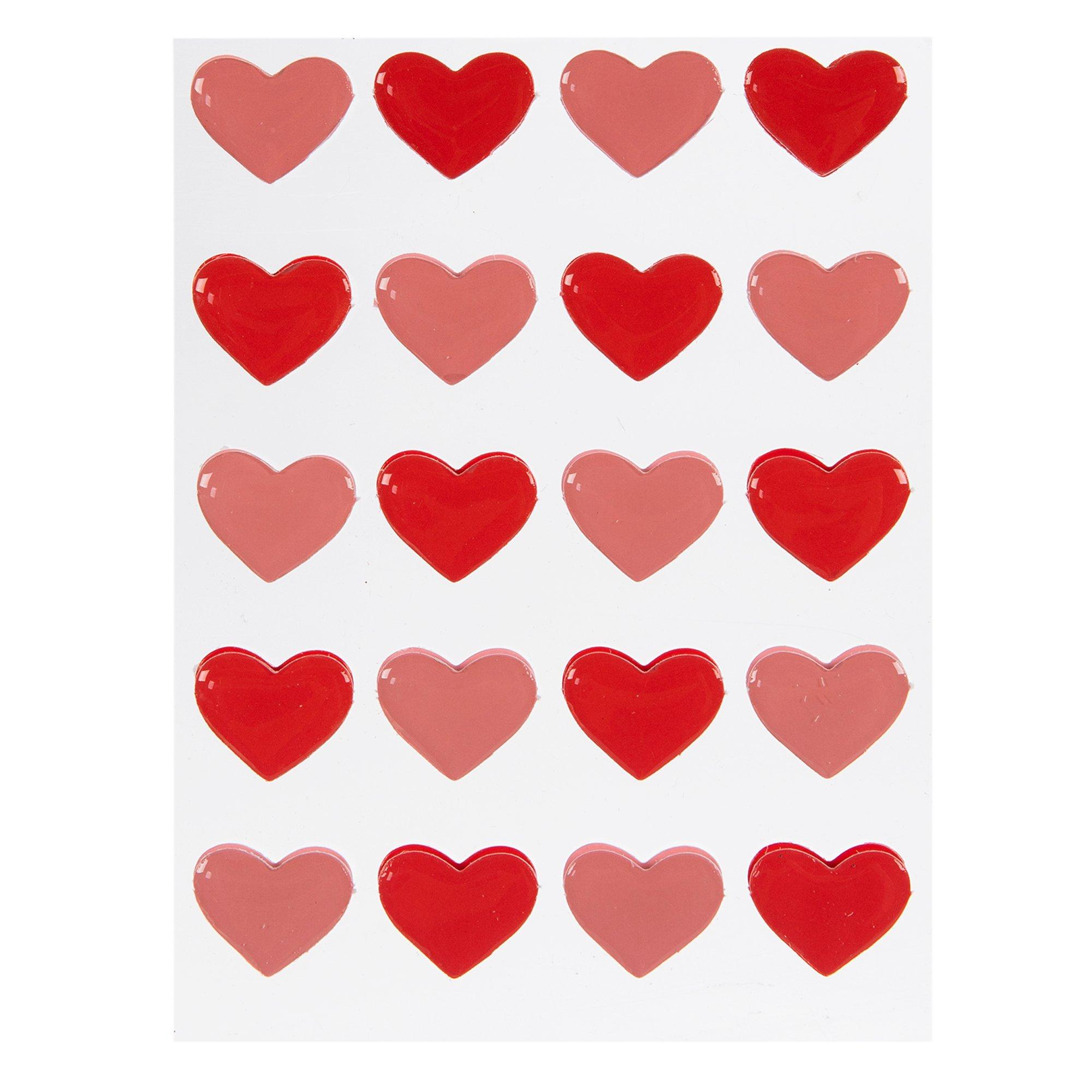 Pink & Red Hearts 3D Stickers | Hobby Lobby | 1778943