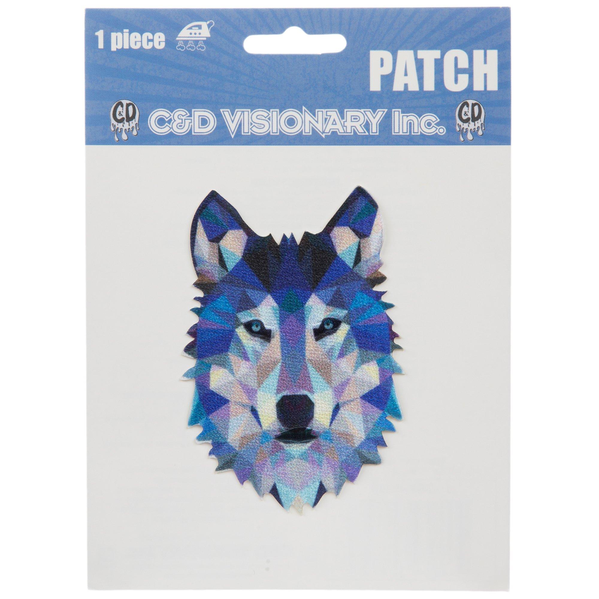 Geometric Wolf Head Iron-On Patch | Hobby Lobby | 1784461