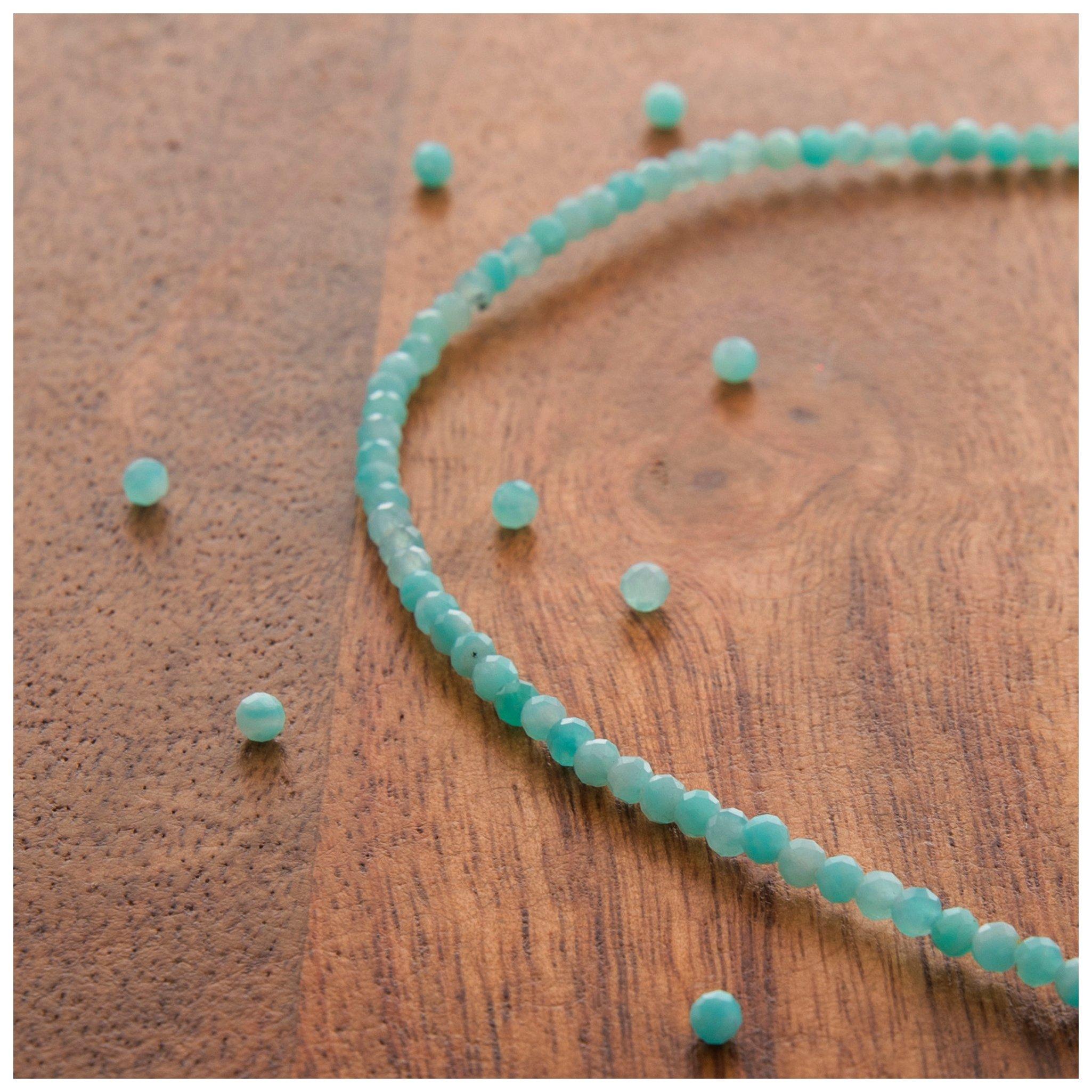 Aqua Faceted Round Bead Strand | Hobby Lobby | 1803675