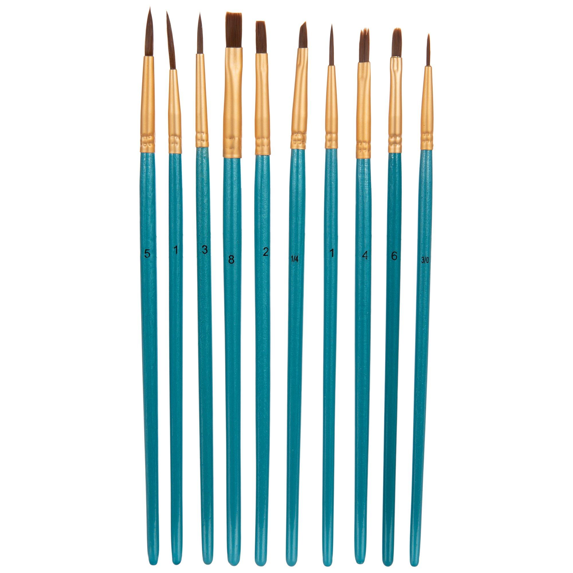 Assorted Taklon Paint Brushes - 10 Piece Set | Hobby Lobby | 1806611