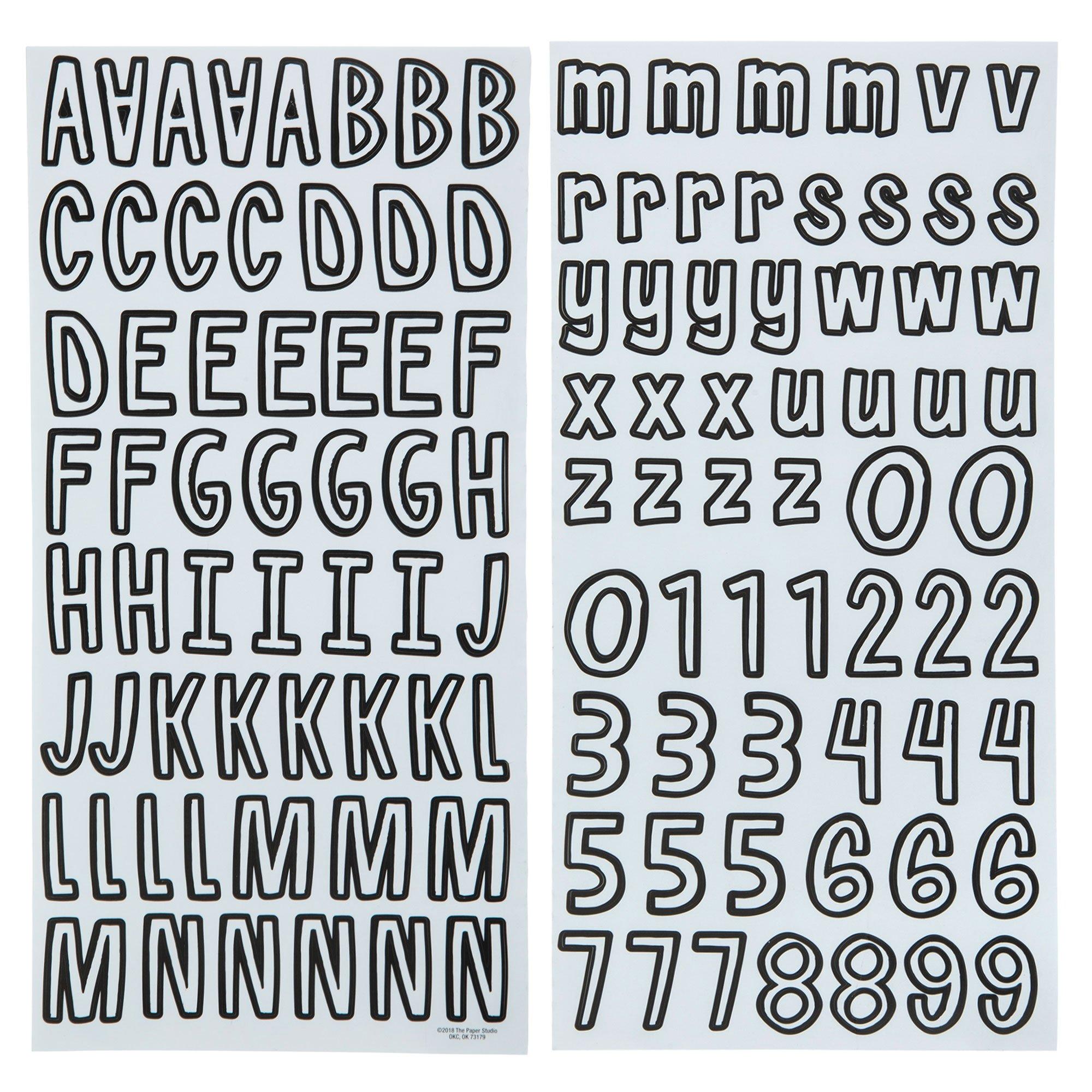 Black & White Handwritten Alphabet Stickers | Hobby Lobby | 1843283