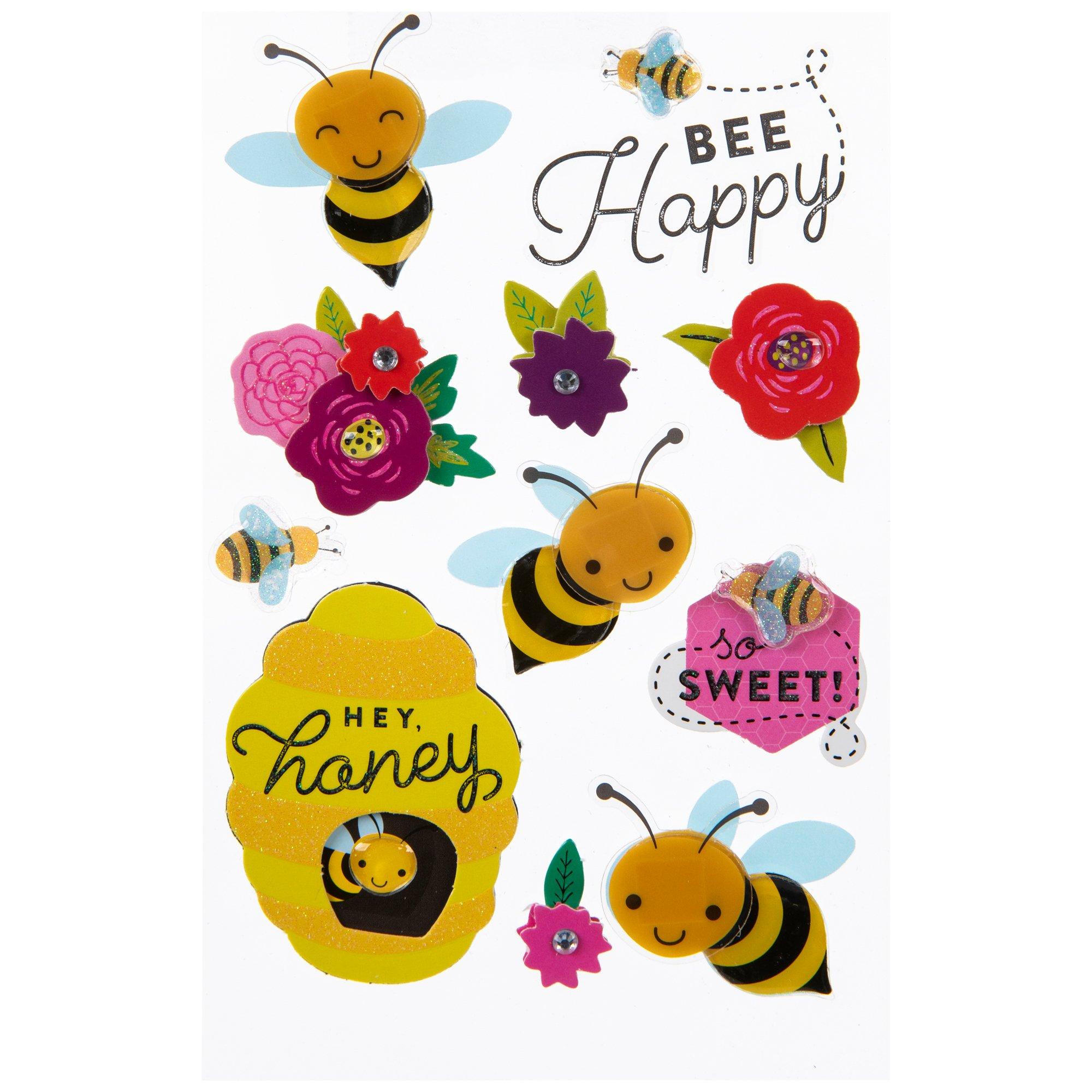 Bee & Flower 3D Stickers | Hobby Lobby | 1852631