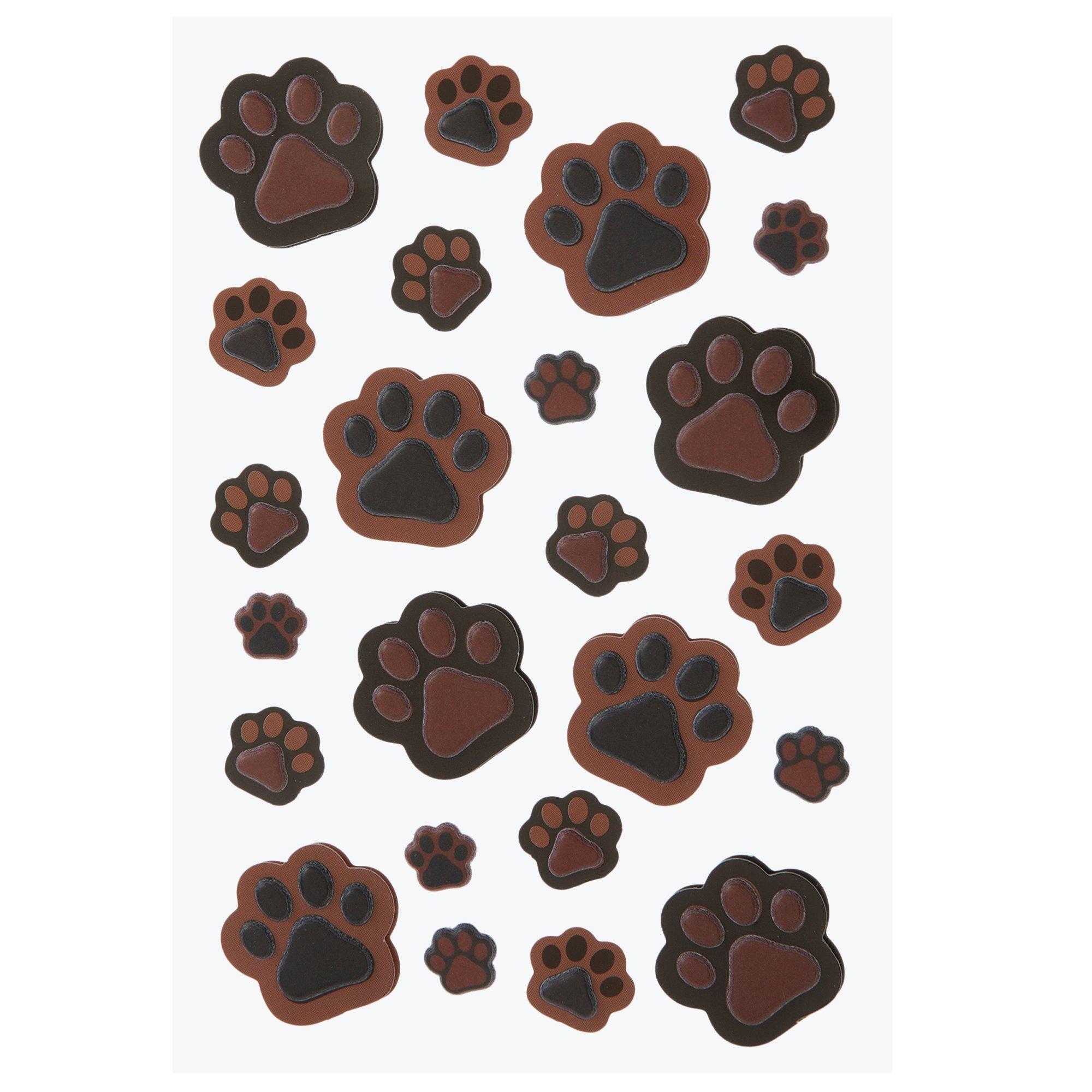 Brown & Black Paw Print 3D Stickers | Hobby Lobby | 1883826
