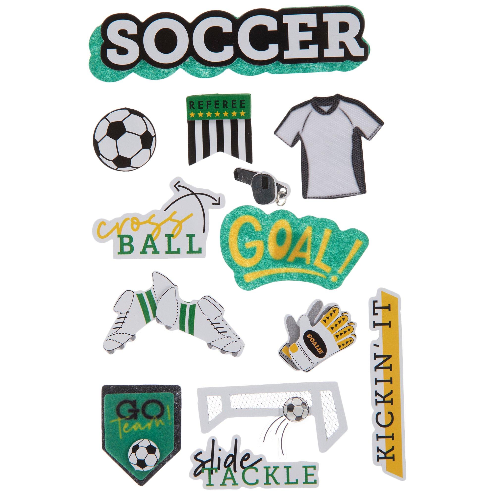 Soccer 3D Stickers | Hobby Lobby | 1883834