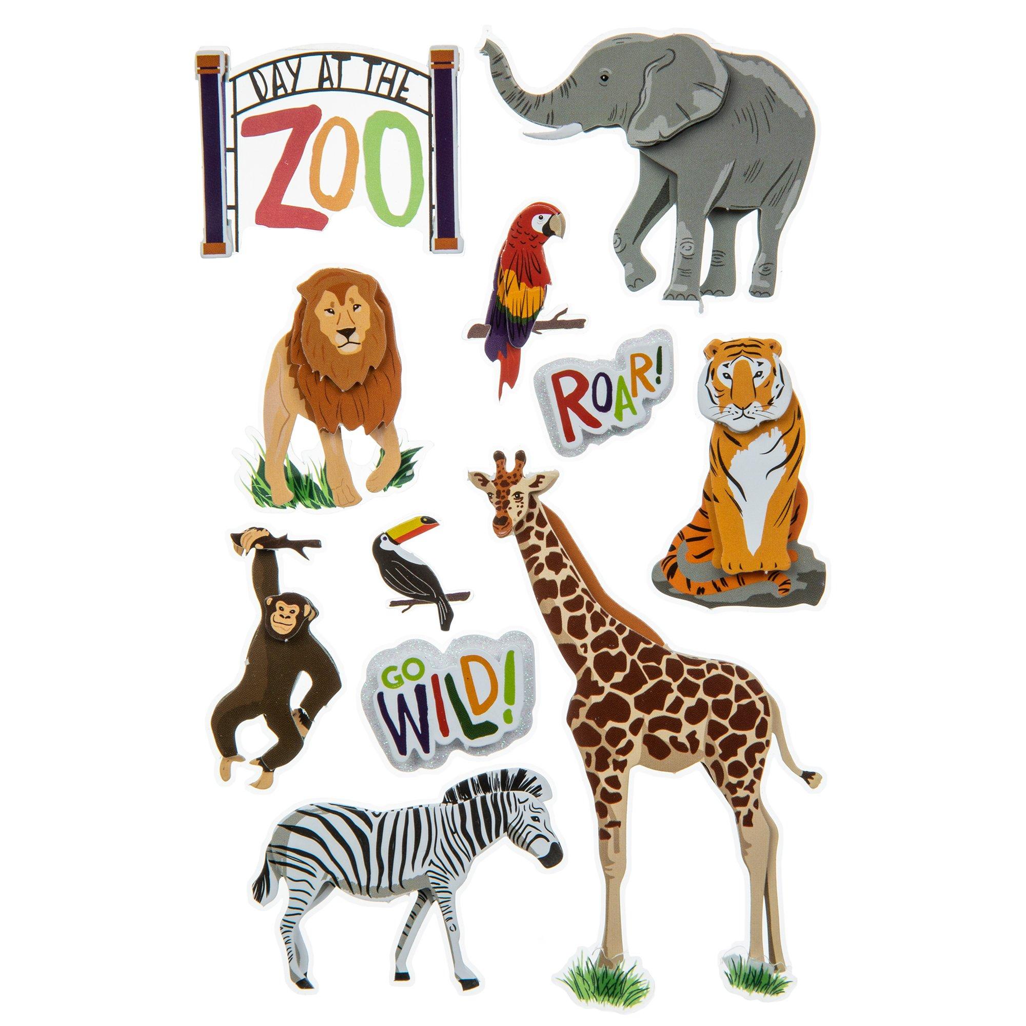 Day At The Zoo 3D Stickers | Hobby Lobby | 1883909