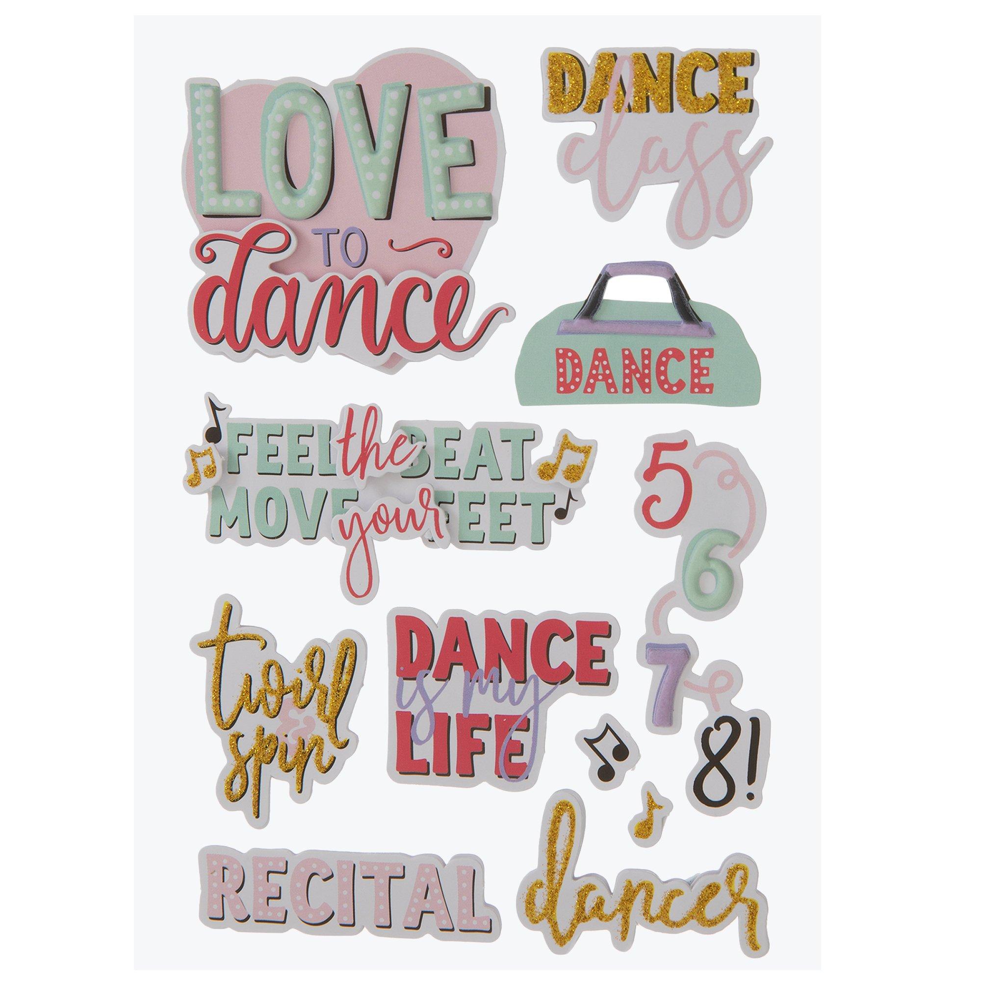 Dance Phrases 3D Stickers | Hobby Lobby | 1883966
