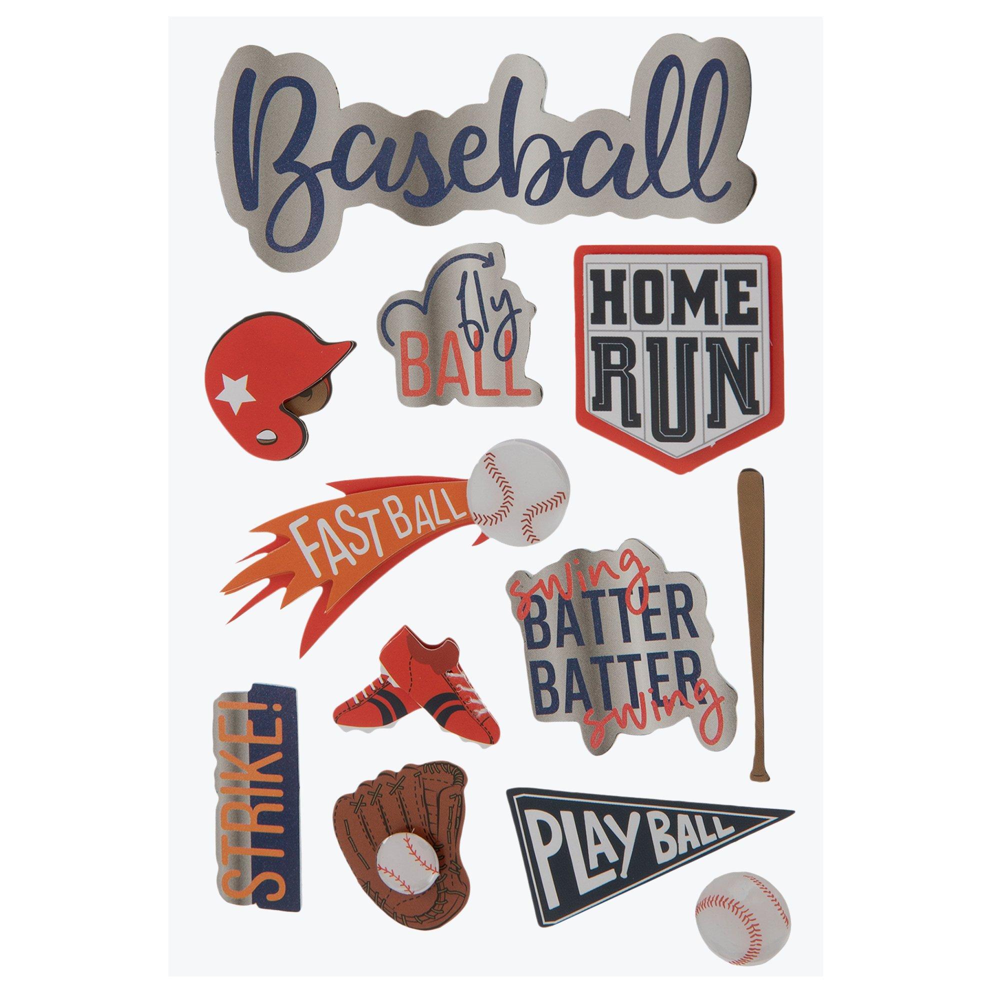 Baseball Foil 3D Stickers | Hobby Lobby | 1884014