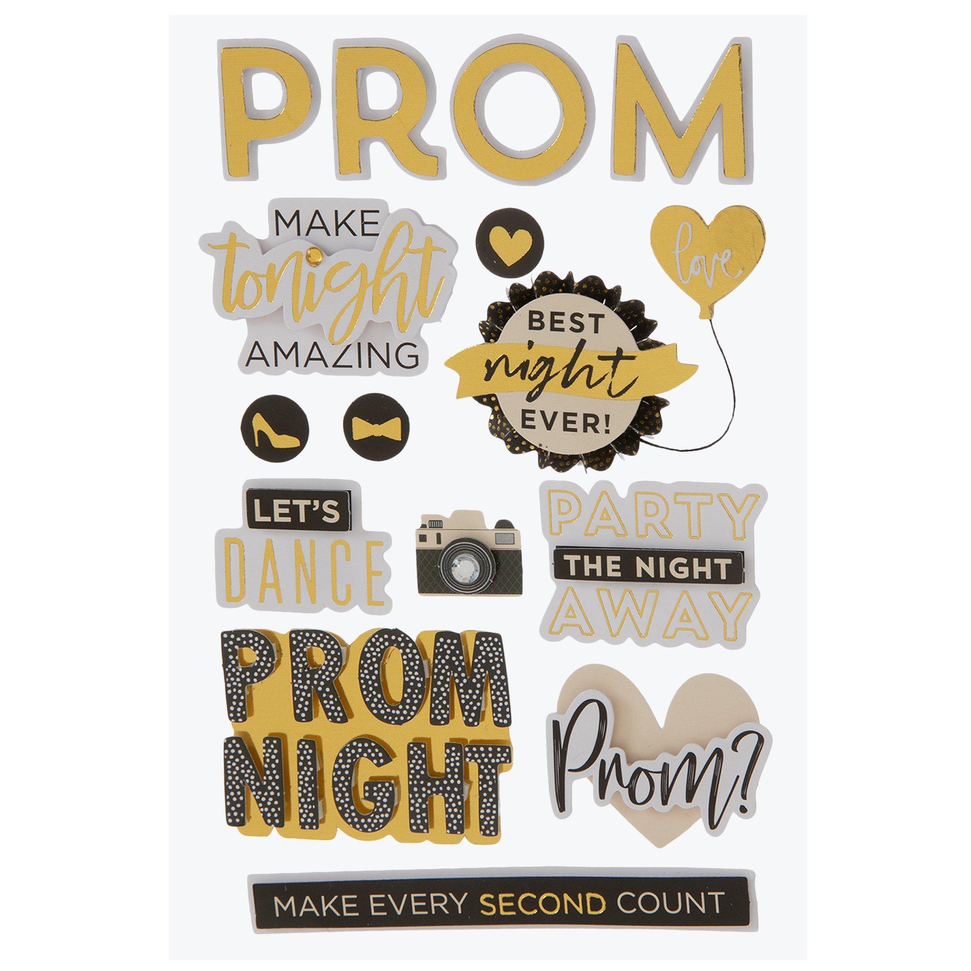 Prom Night Foil 3D Stickers | Hobby Lobby | 1884089
