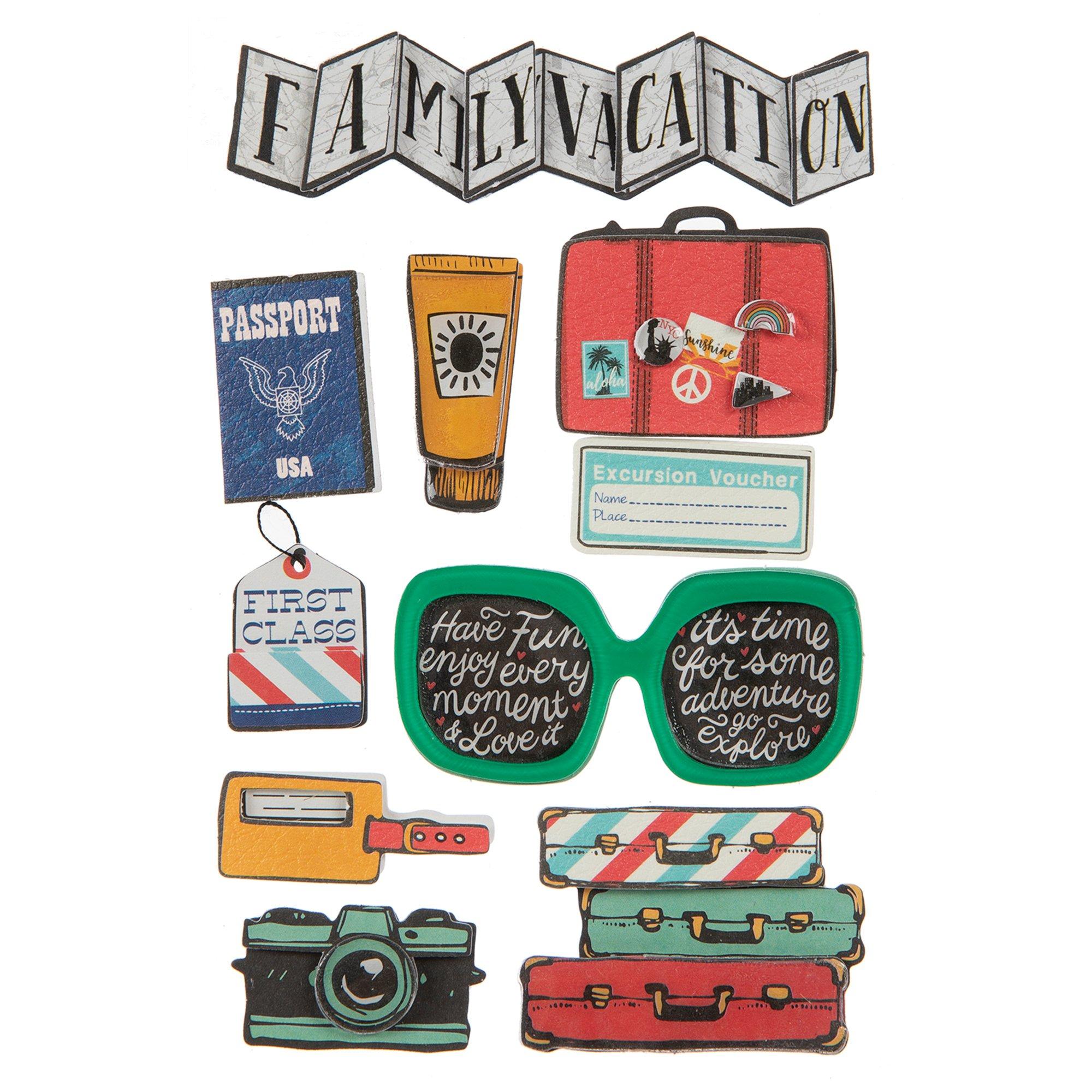 Family Vacation 3D Stickers | Hobby Lobby | 1884212