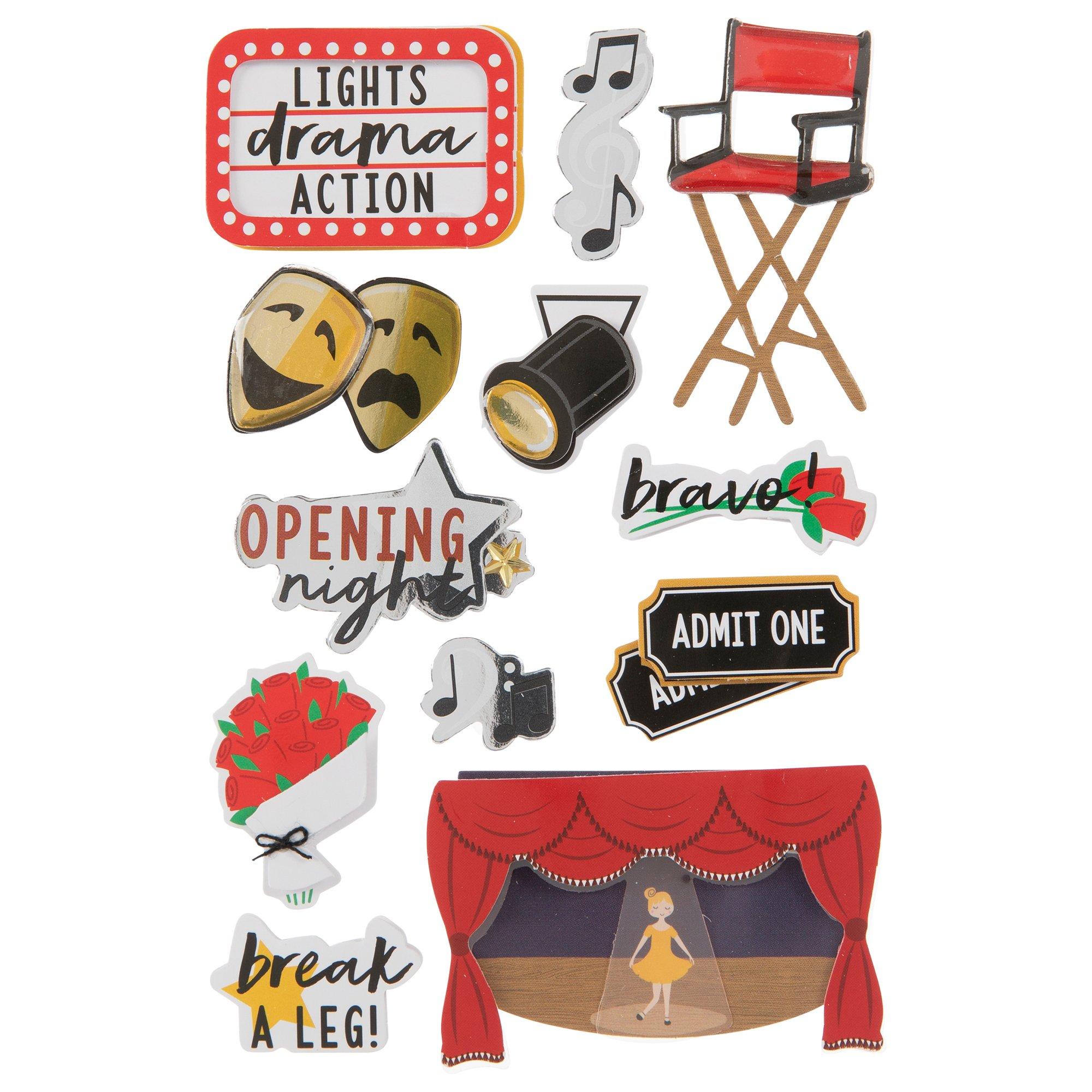 Theater Foil 3D Stickers | Hobby Lobby | 1885136