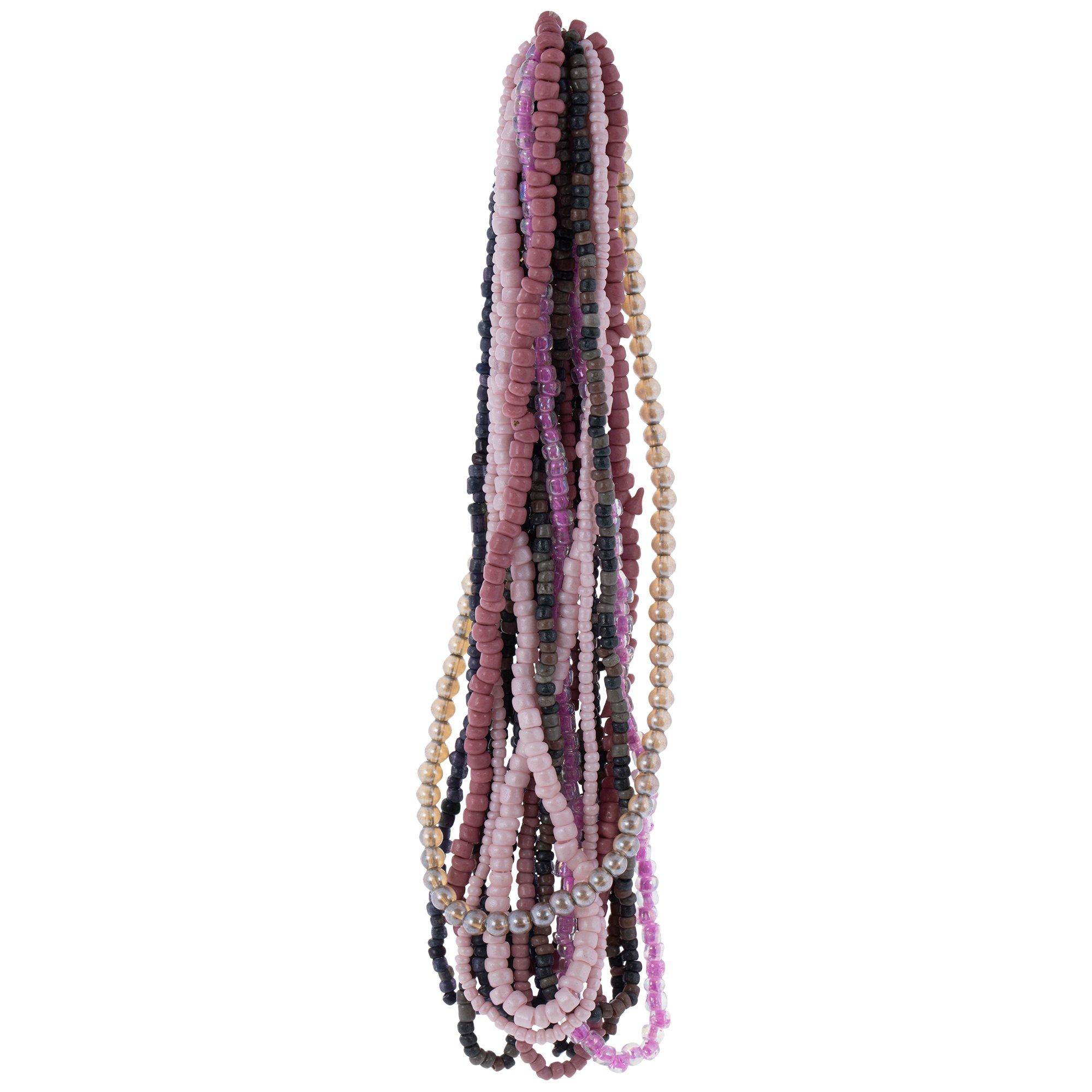 Pink, Black & Gray Glass Seed Bead Strands | Hobby Lobby | 1903822