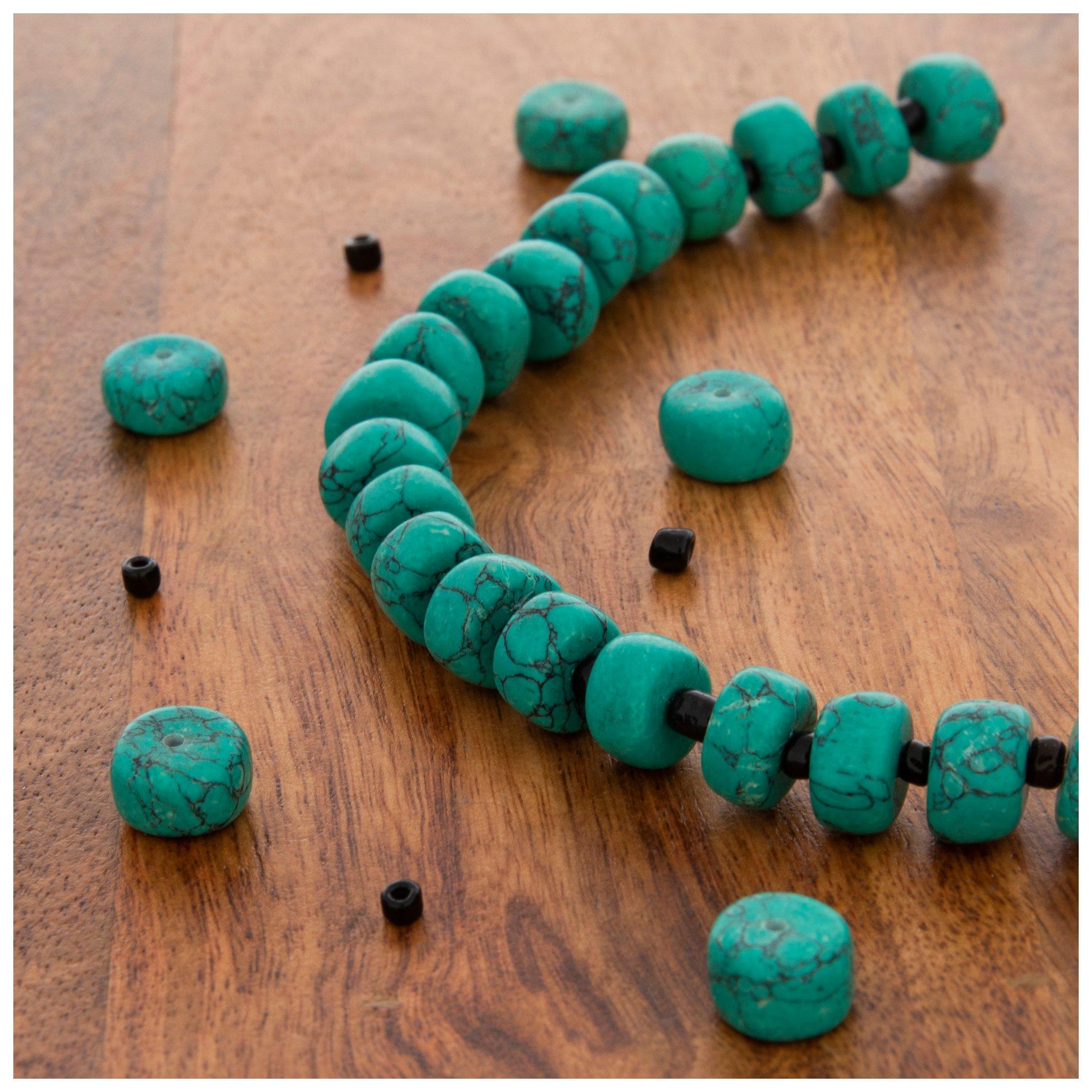 Green & Black Disc Bead Strand | Hobby Lobby | 1903905