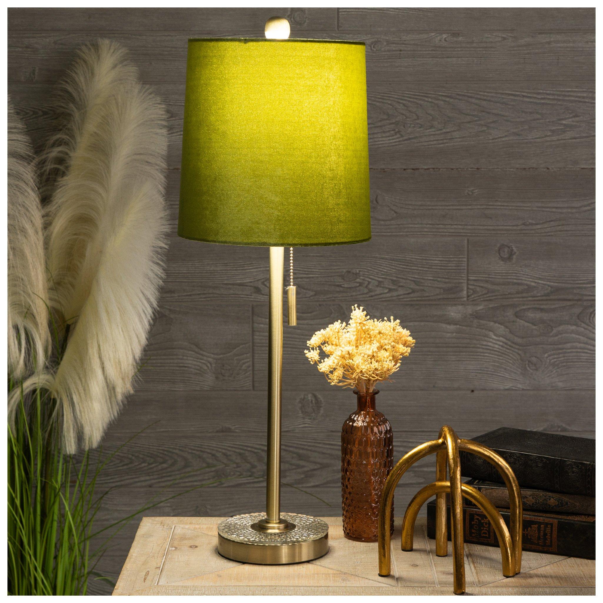 Green & Gold Art Deco Buffet Table Lamp With Velvet Shade | Hobby Lobby ...