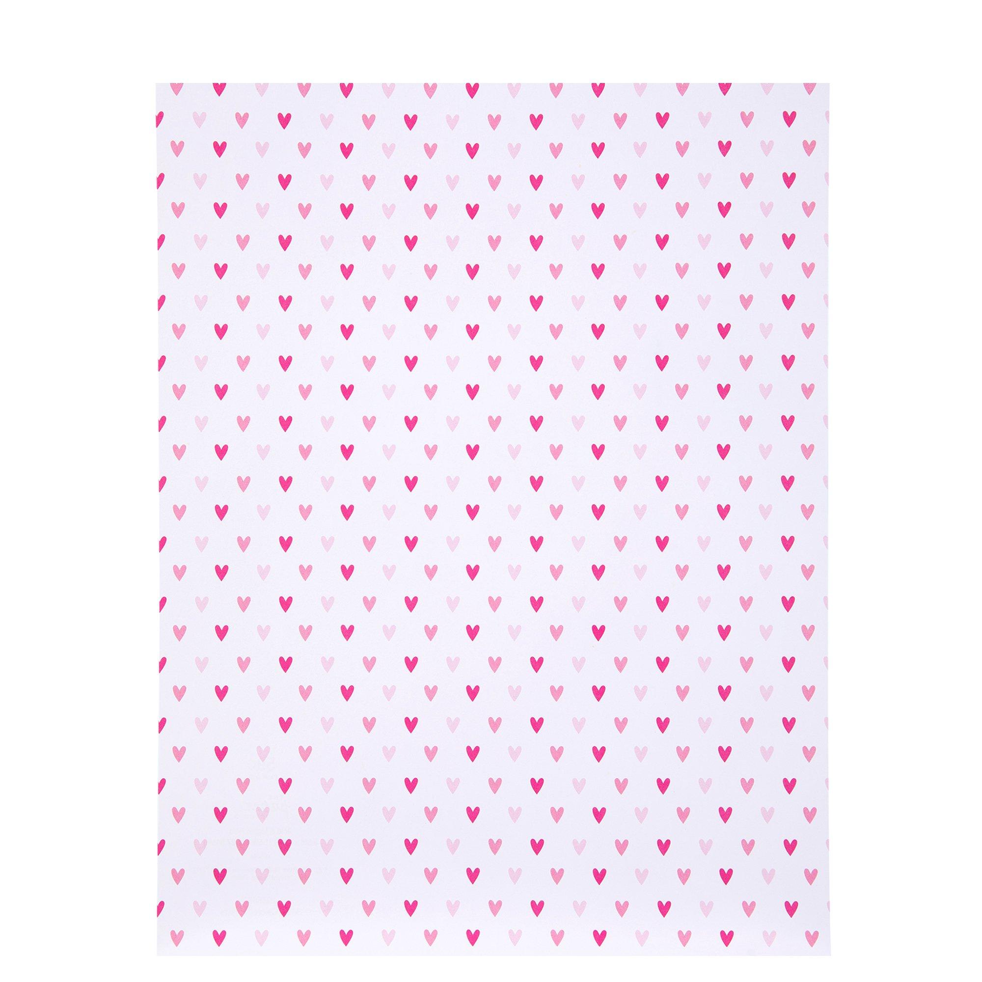 White & Pink Hearts Scrapbook Paper - 8 1/2" x 11" | Hobby Lobby | 1935899