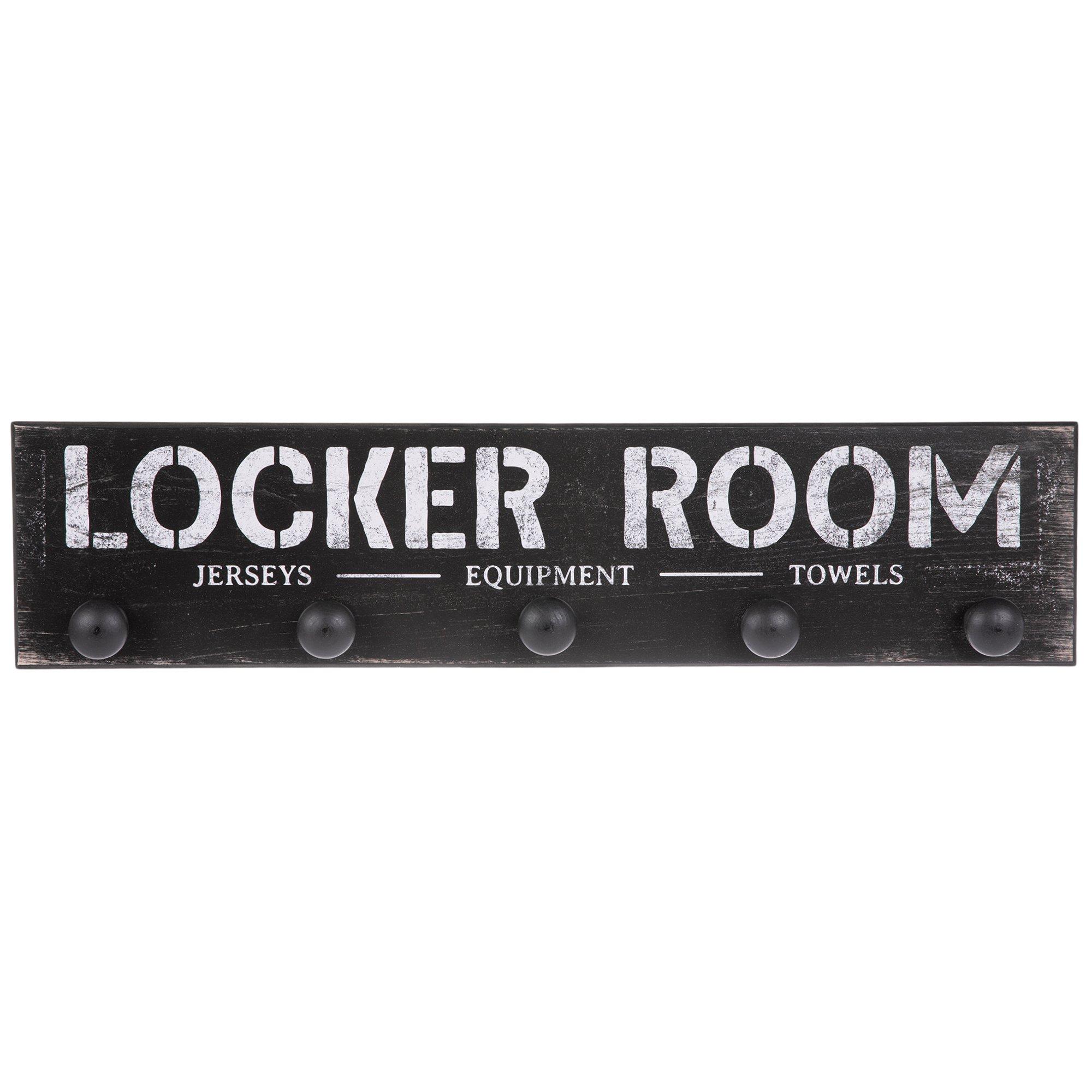 Locker Room Wood Wall Decor With Hooks | Hobby Lobby | 1946904