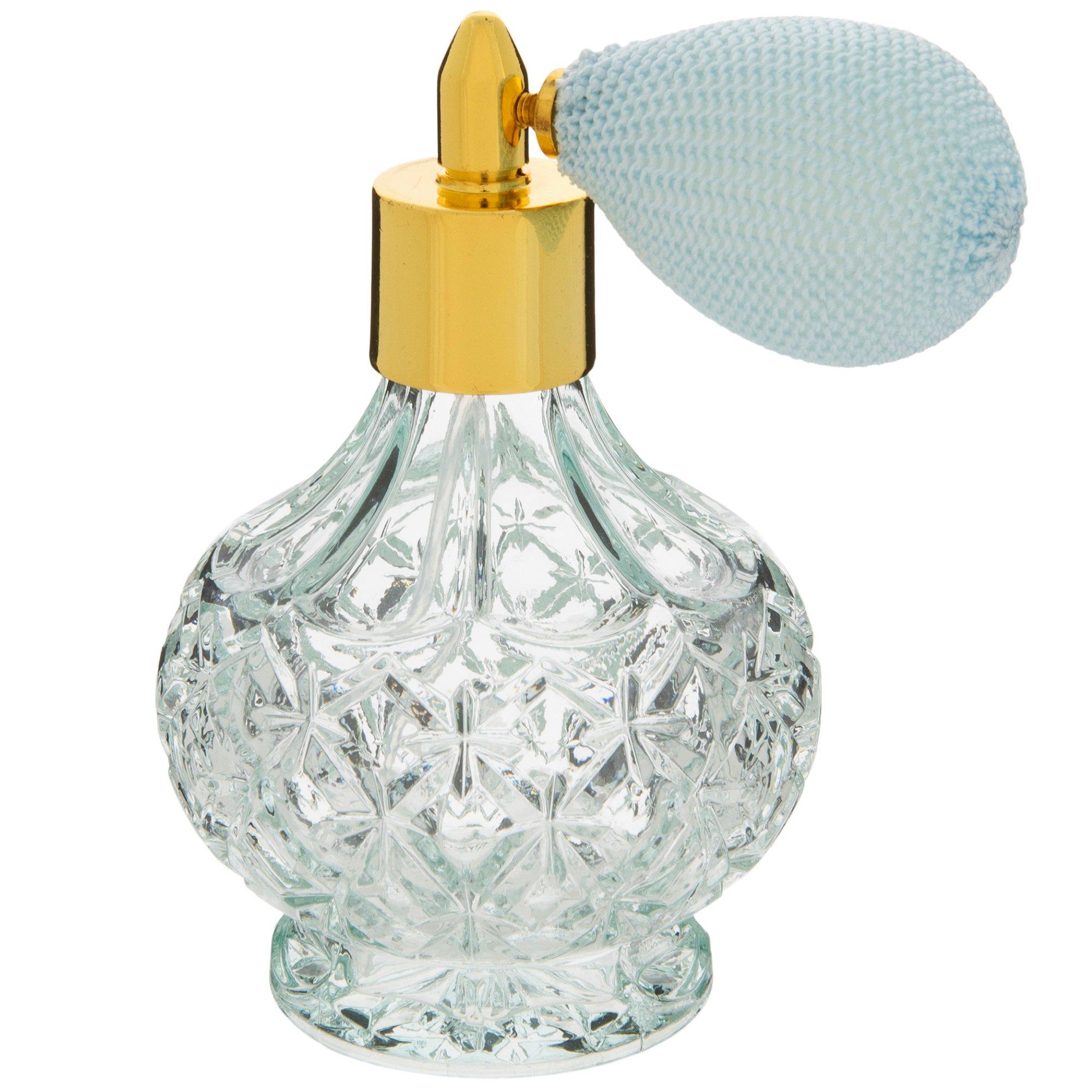 Light Blue Ornate Glass Perfume Bottle With Atomizer | Hobby Lobby ...