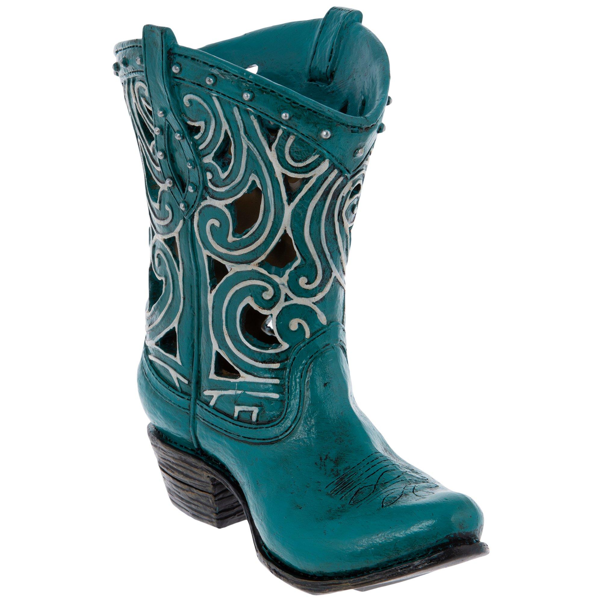 Turquoise Cowboy Boot Vase | Hobby Lobby | 1962836