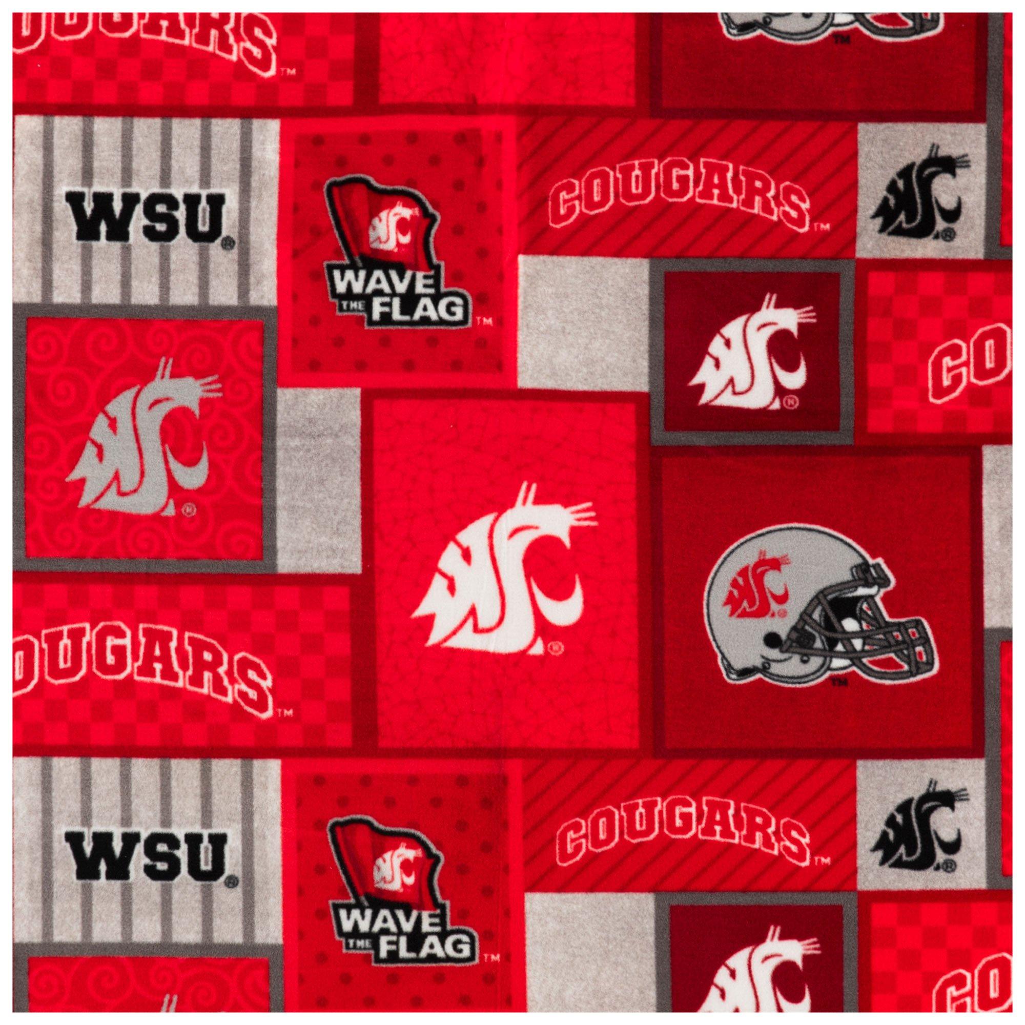 Washington State University Block Fleece Collegiate Fabric | Hobby ...
