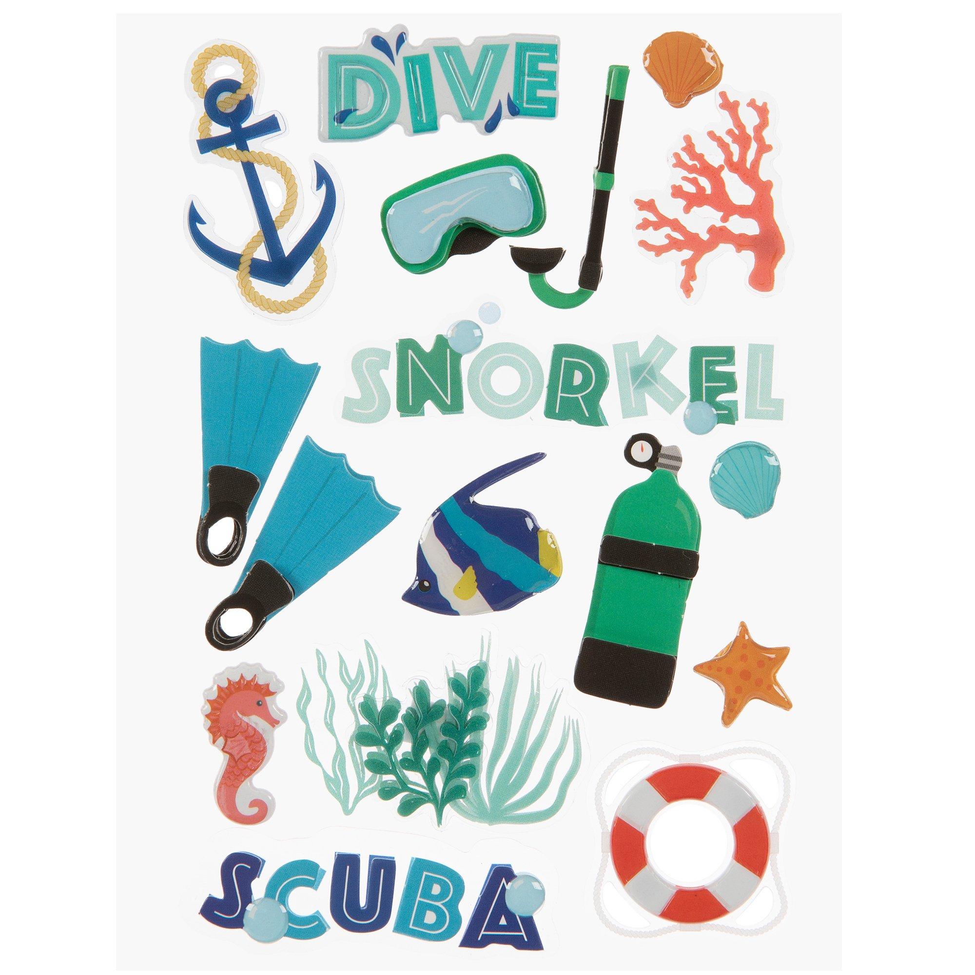 Scuba Diving 3D Stickers | Hobby Lobby | 1993872