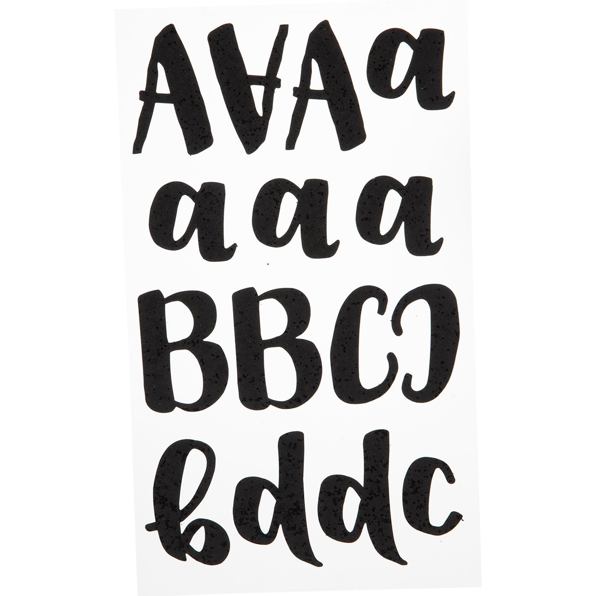 Glitter Calligraphy Alphabet Stickers | Hobby Lobby | 2014637
