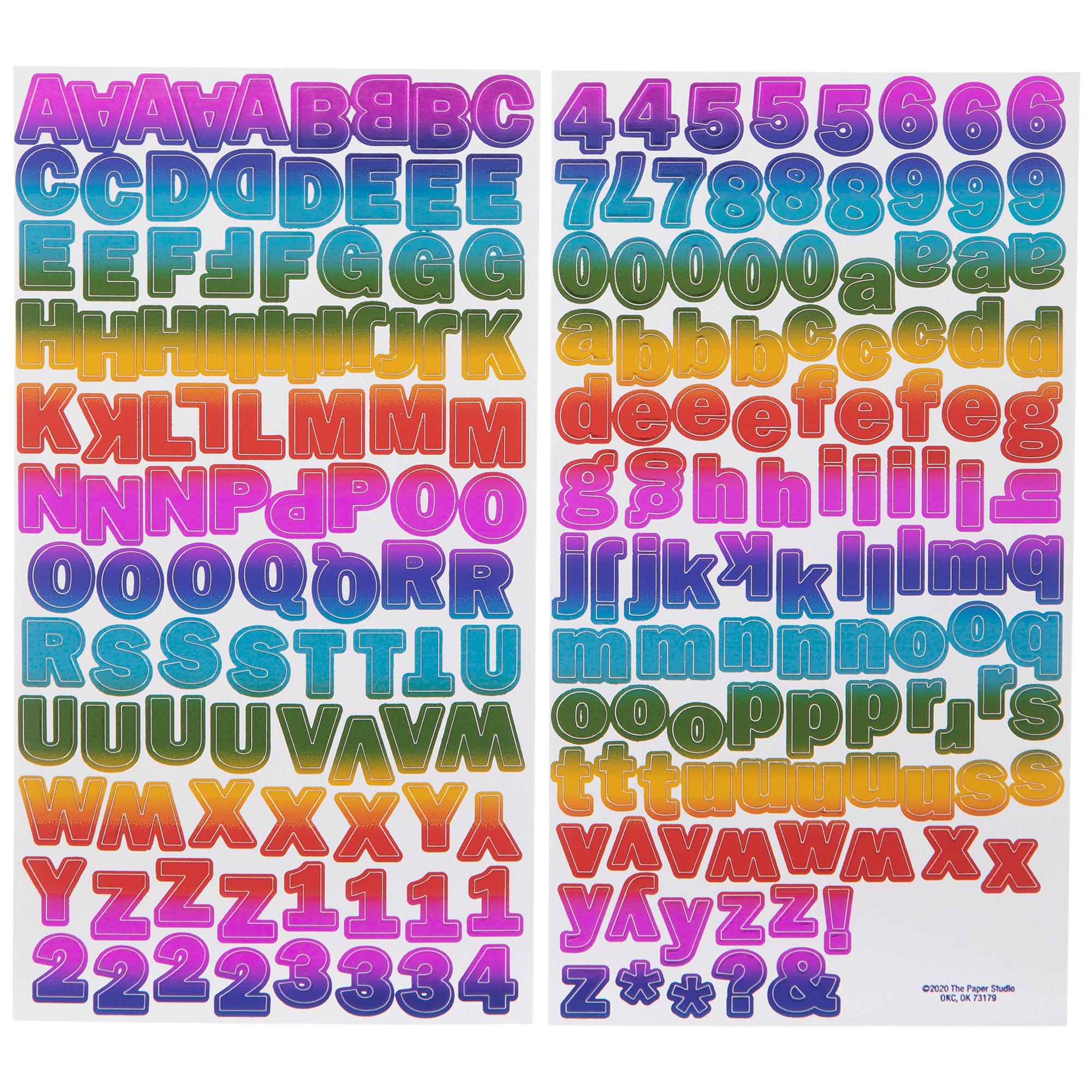Rainbow Foil Franklin Alphabet Stickers | Hobby Lobby | 2015121