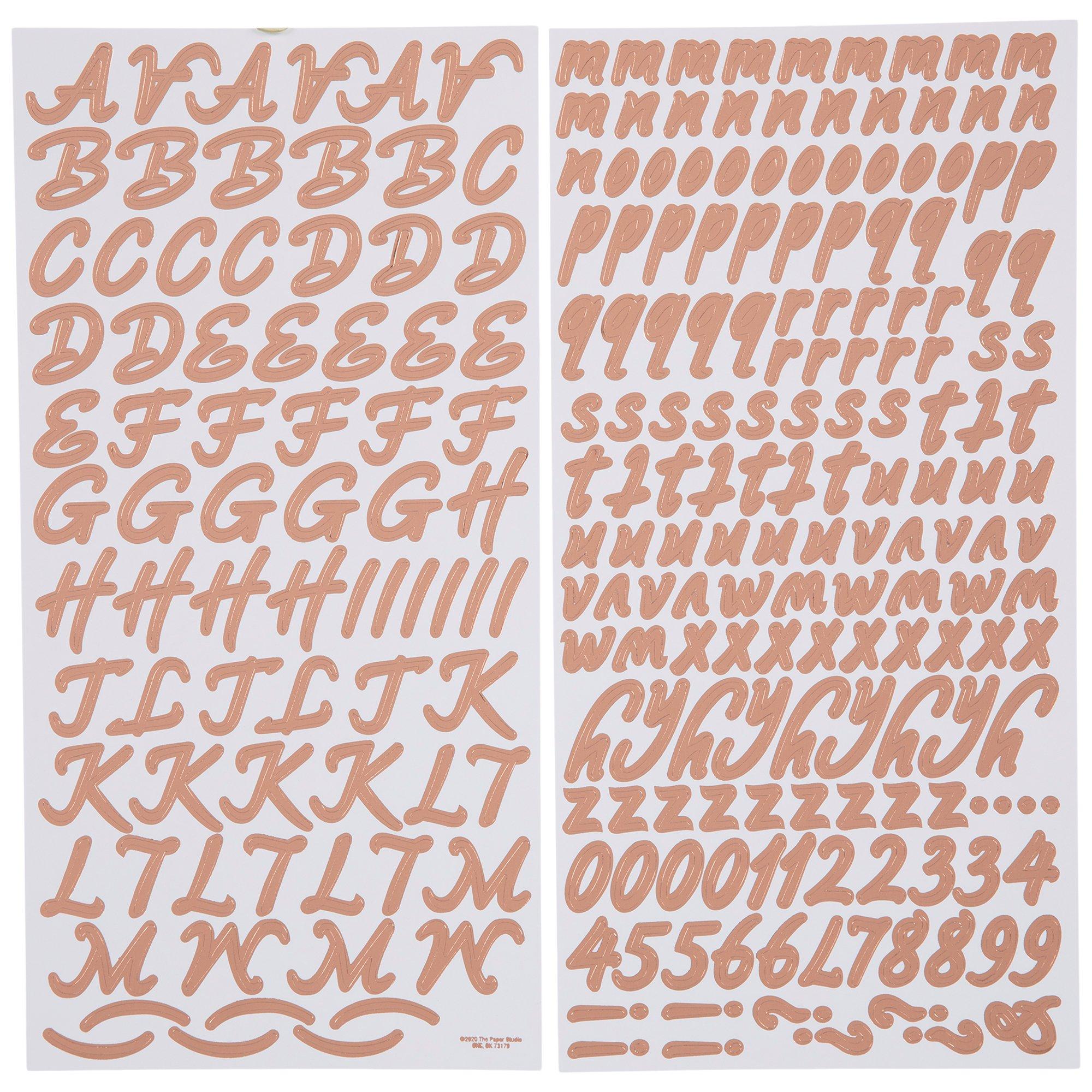 Foil Script Alphabet Stickers | Hobby Lobby | 2017135