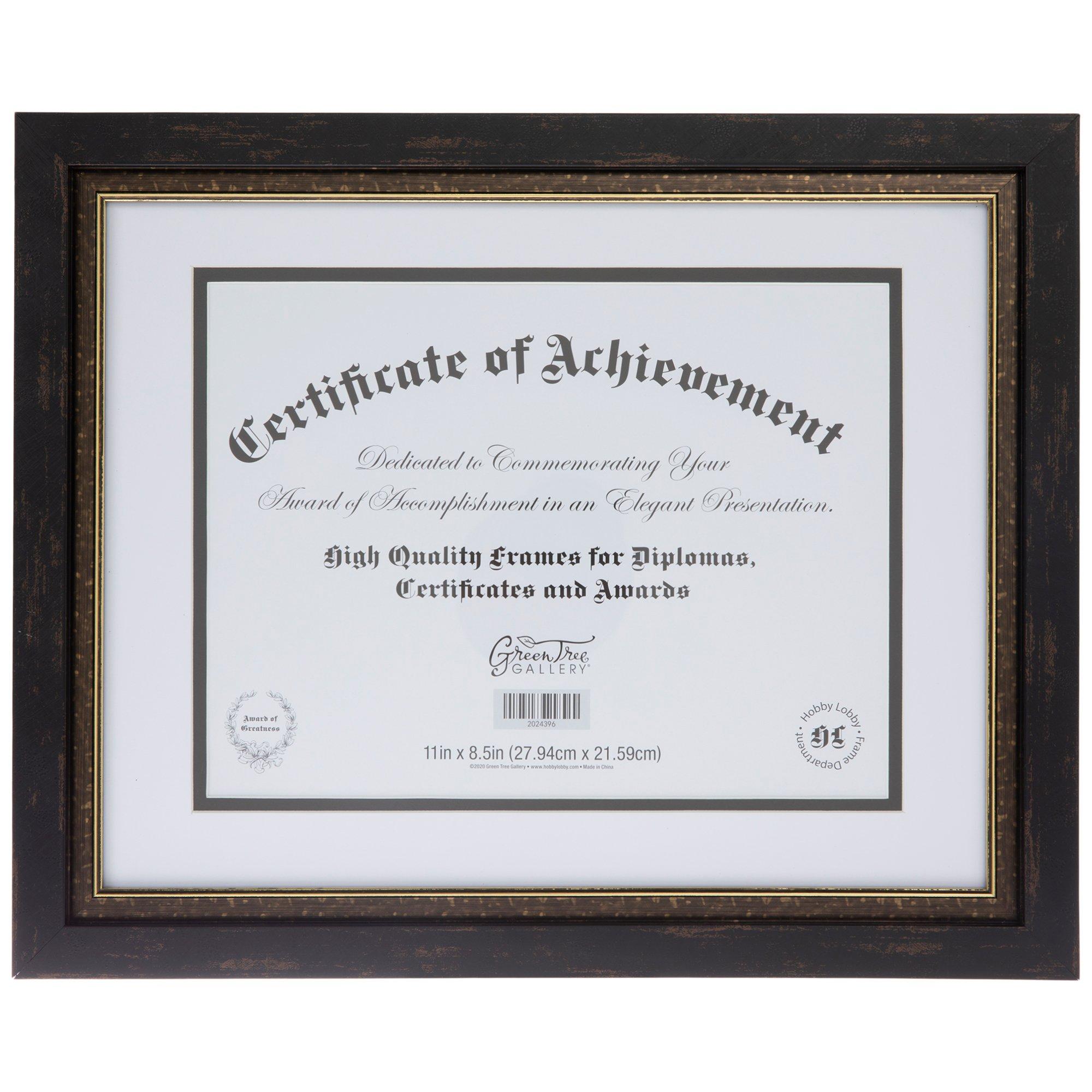 Two Tone Certificate Frame - 11" x 8 1/2" | Hobby Lobby | 2024396
