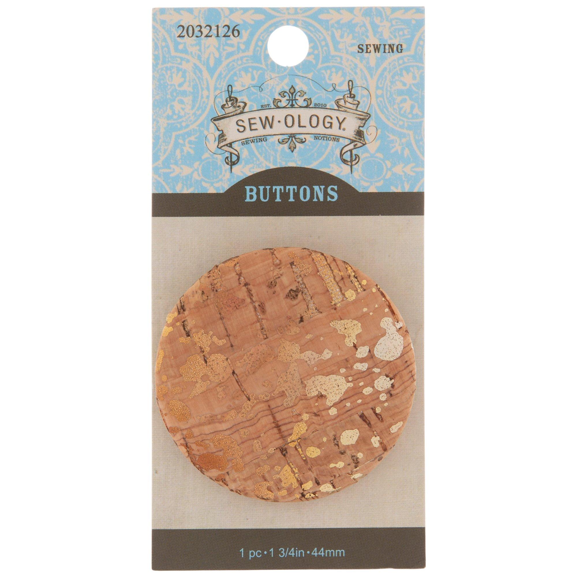Metallic Speckled Cork Shank Button - 44mm | Hobby Lobby | 2032126