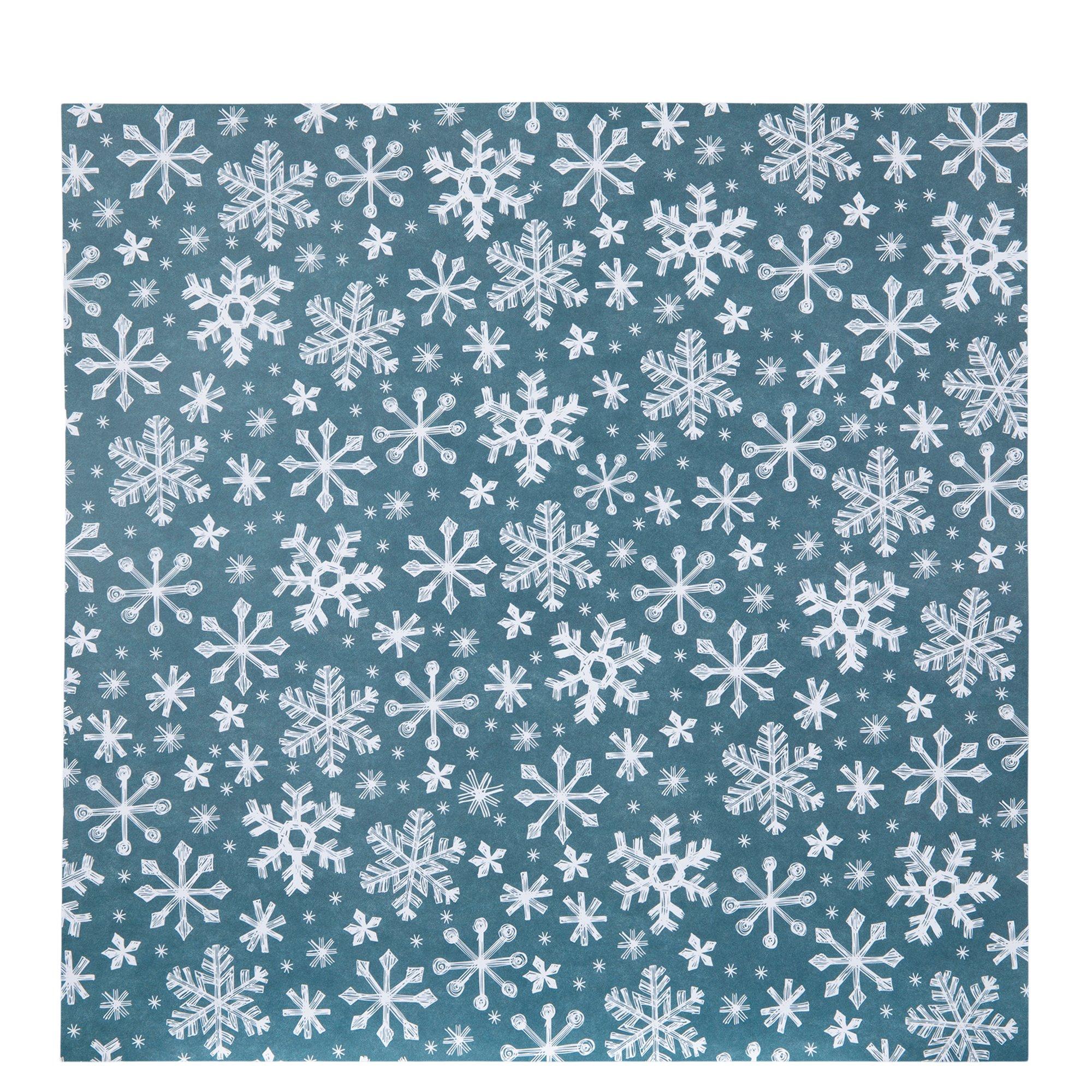 Doodle Snowflake Scrapbook Paper - 12" x 12" | Hobby Lobby | 2036424