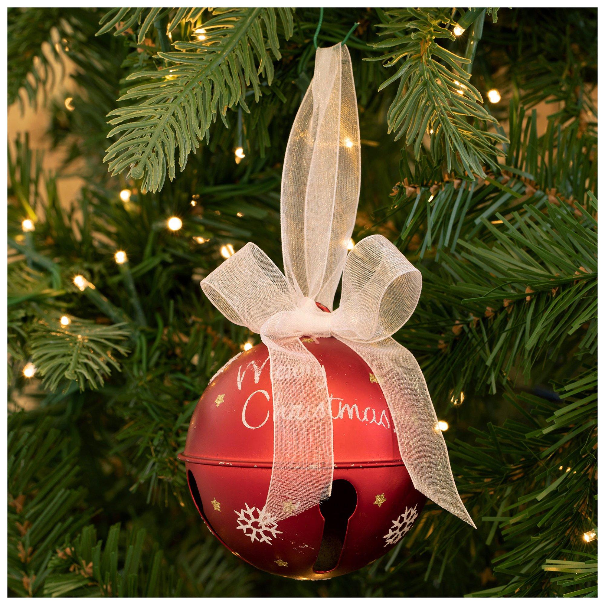 Merry Christmas Star & Snowflake Jingle Bell Ornaments | Hobby Lobby ...