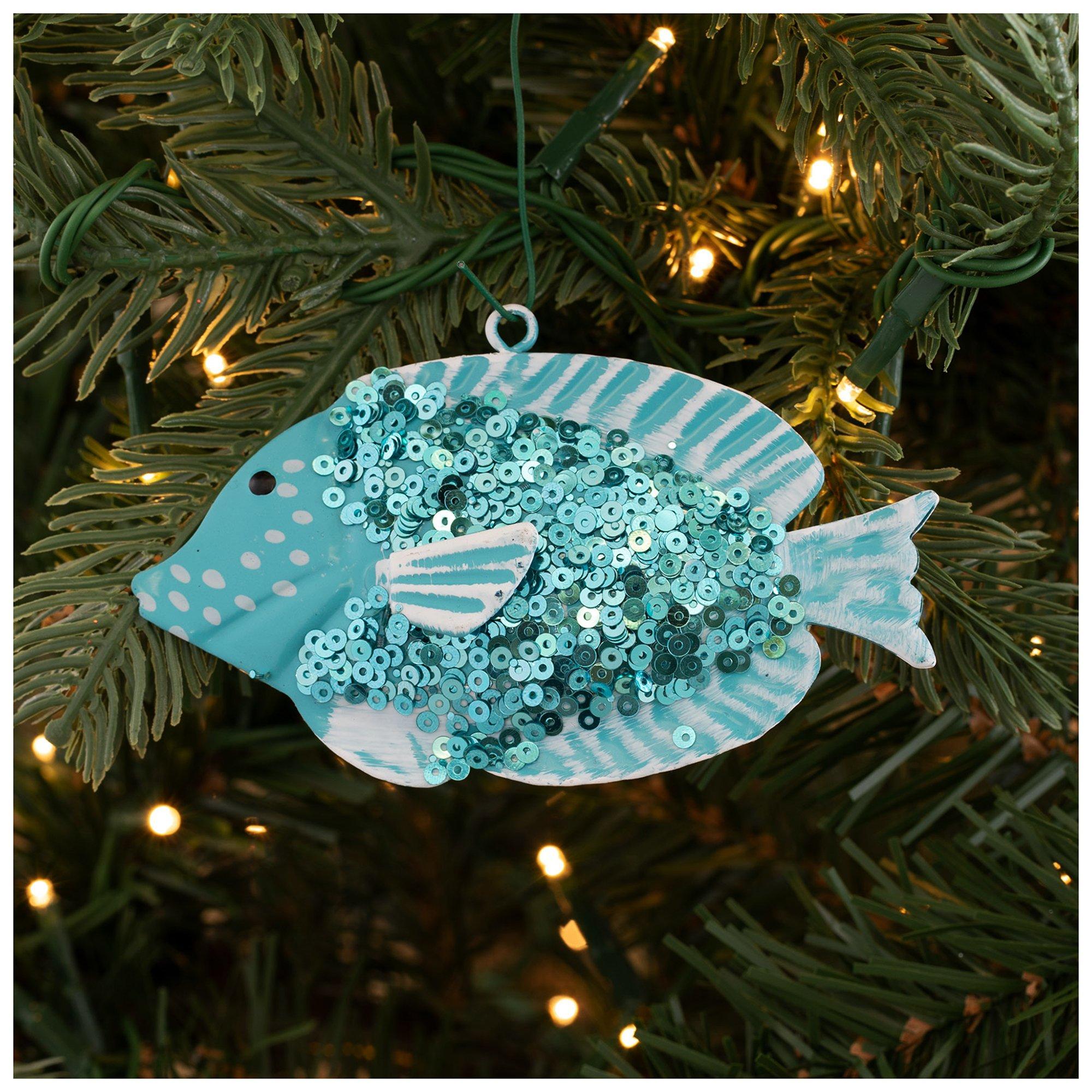 Blue Sequin Fish Ornament | Hobby Lobby | 205337605