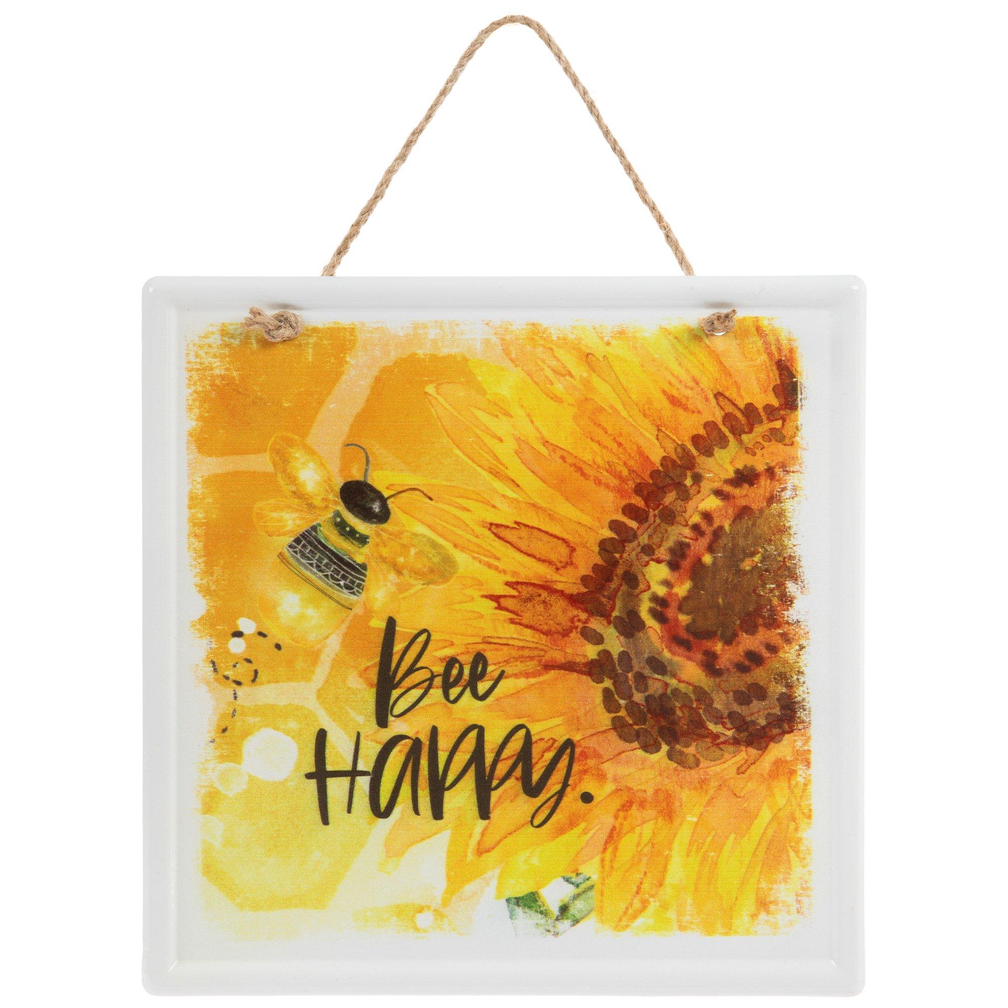 Bee Happy Metal Sign | Hobby Lobby | 205498936