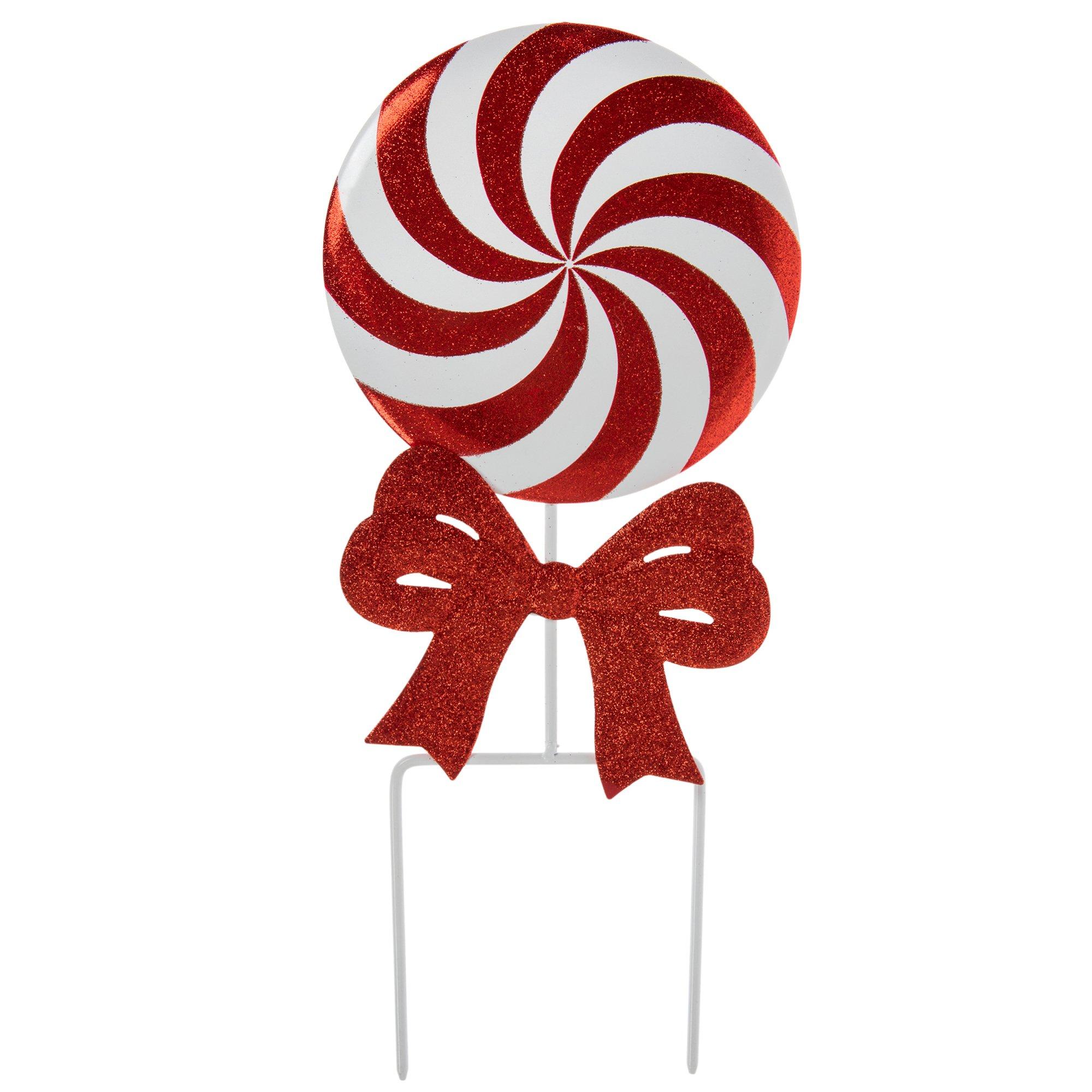 Red & White Peppermint Metal Garden Stake | Hobby Lobby | 205961065