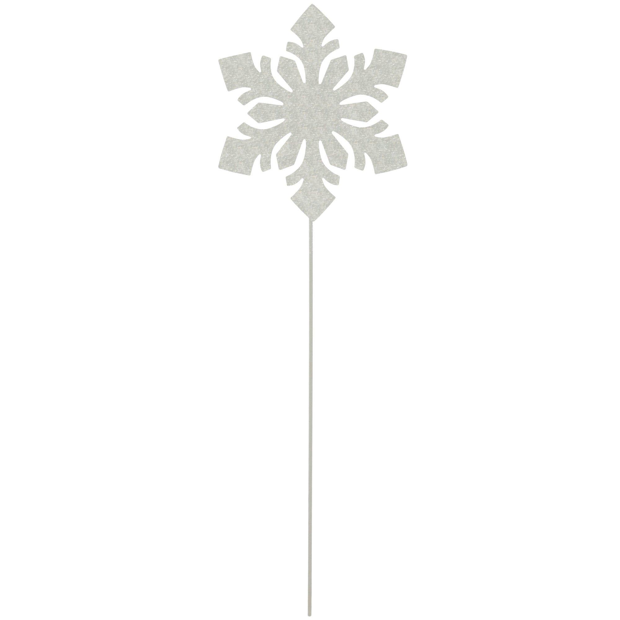 White Glitter Snowflake Metal Garden Stake | Hobby Lobby | 206105118